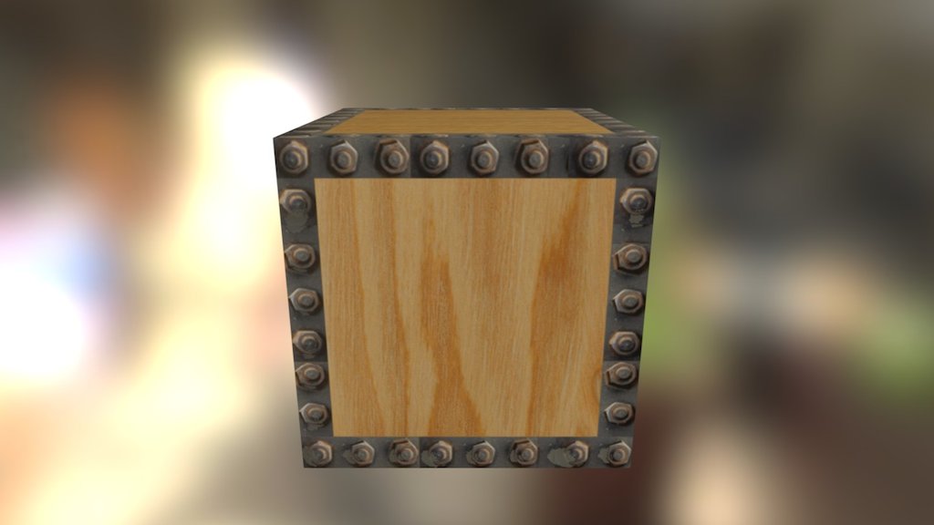 Wooden-Metal Crate - 3D model by jdhawkins [76b07c0] - Sketchfab