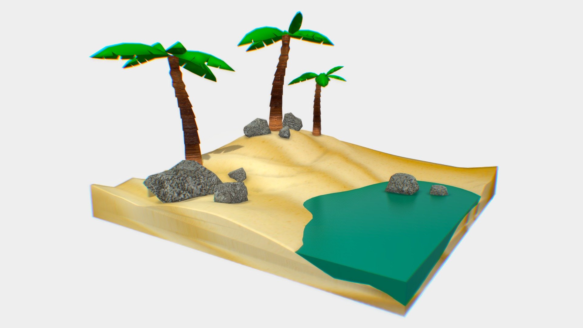 Seaside Poly - Buy Royalty Free 3D model by USERVIBE (@us3rvib3 ...