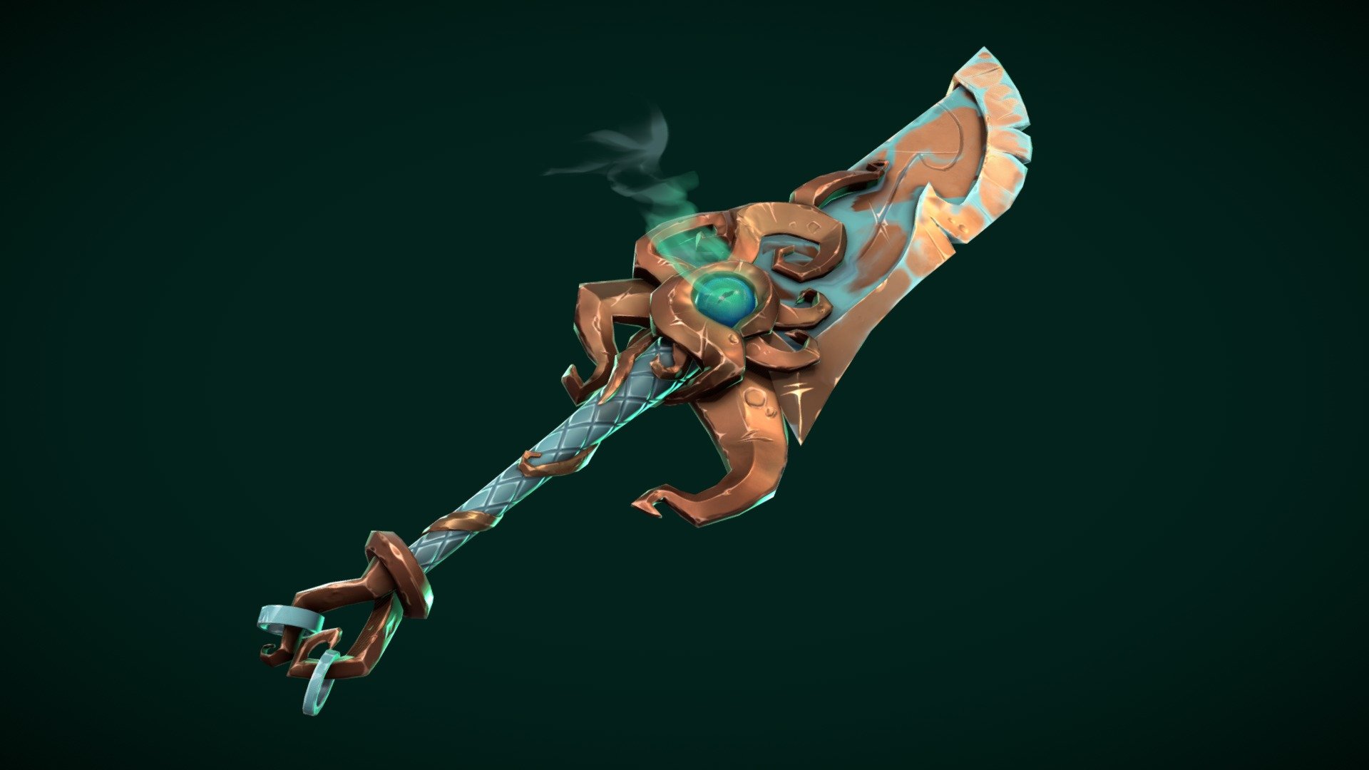 The Cursed Blade - Stylized Game Ready Sword - 3D model by Dennis ...