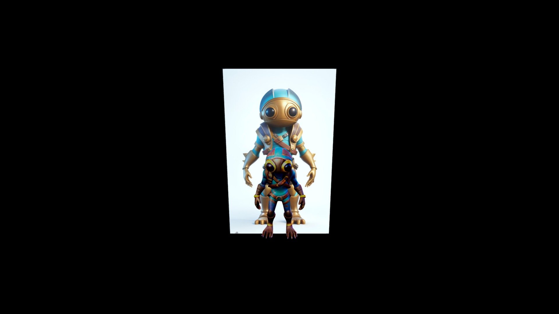 a robot with a helmet on and a sword, as a fortn - Download Free 3D ...
