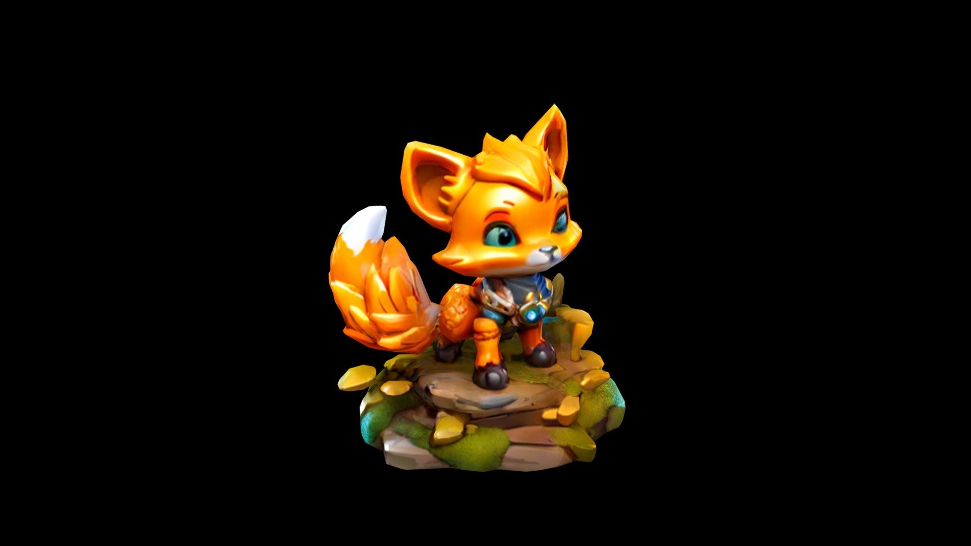 "Firefox, the brave and clever fox, stands on a - Download Free 3D ...