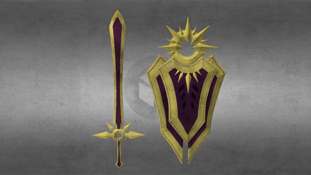 Leona Shield - Sword - 3D model by Chíp Ngu (@chipluxubu) [76c4850 ...