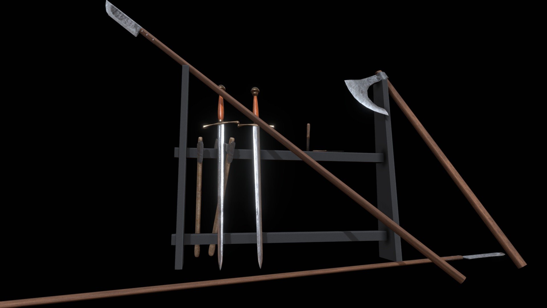 A set of ancient weapons - Download Free 3D model by stasbelyk13 ...