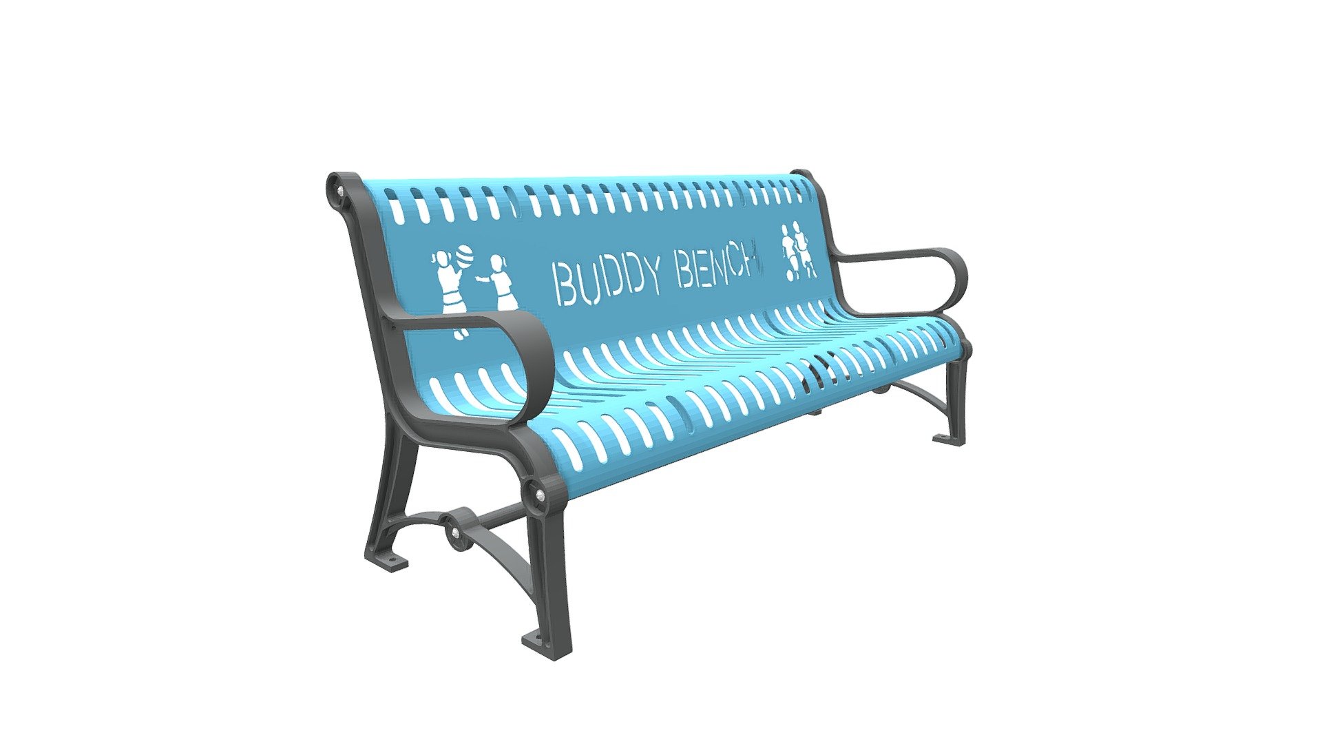 VT-EL6-HF-BB-AL - 6ft Erie Aluminum Buddy Bench - 3D model by Henderson ...