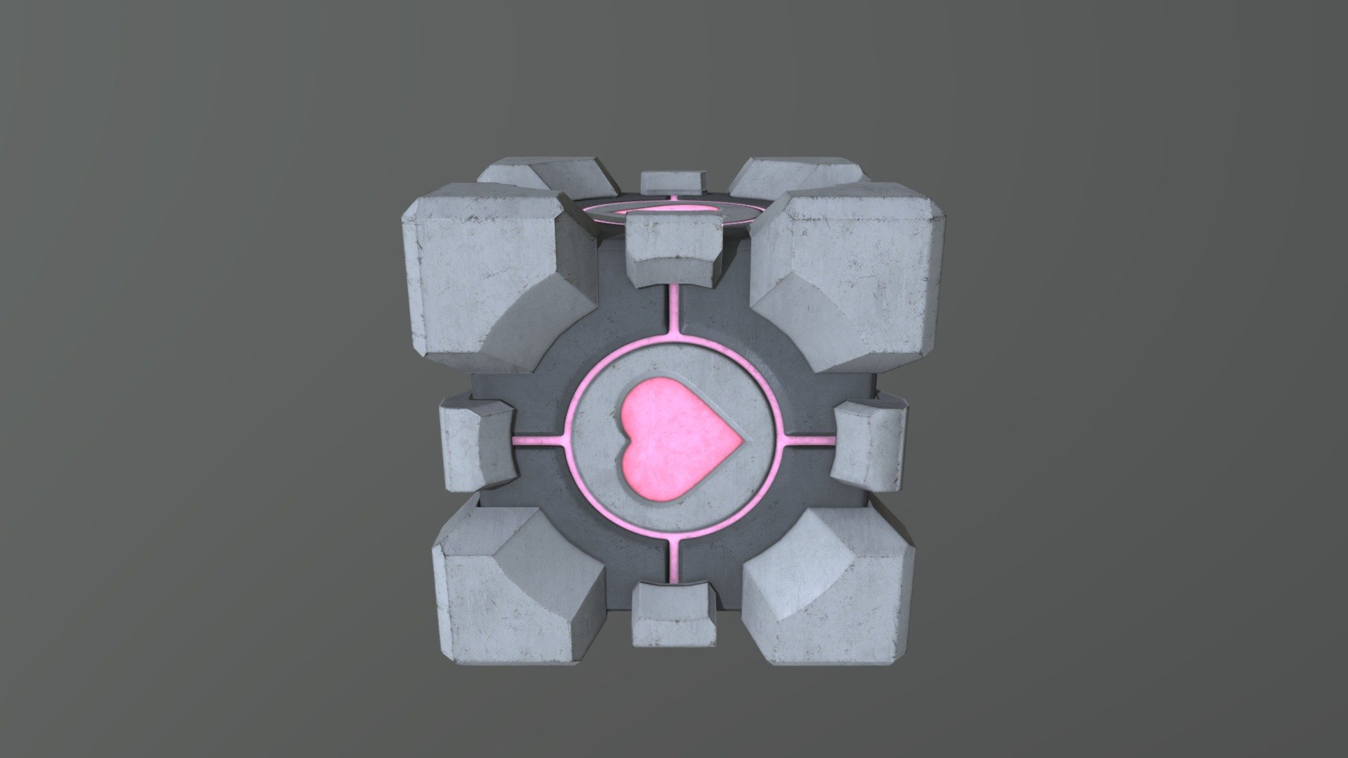 Companion cube - 3D model by BAPS (@BAPS94) [76ca335] - Sketchfab