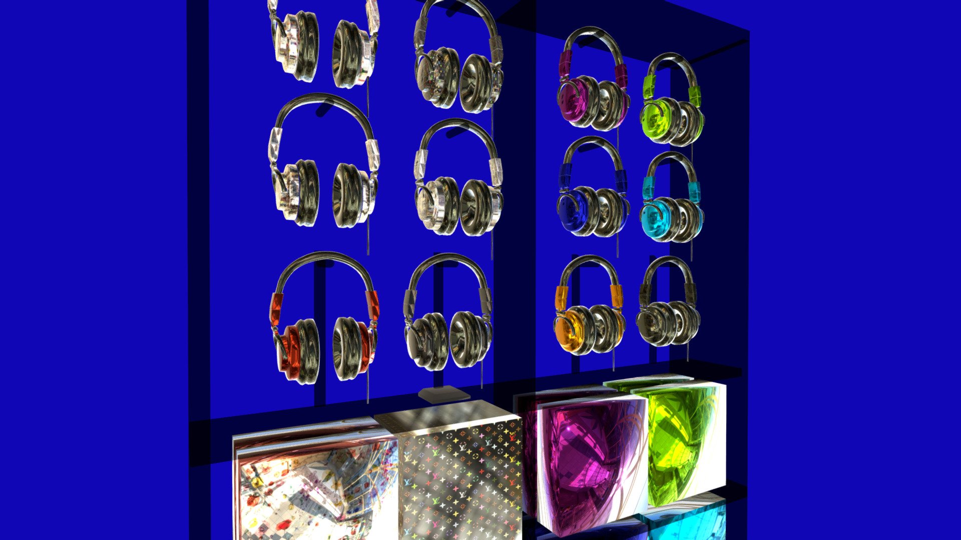 Headphones store display (visual merchandising) - Download Free 3D ...