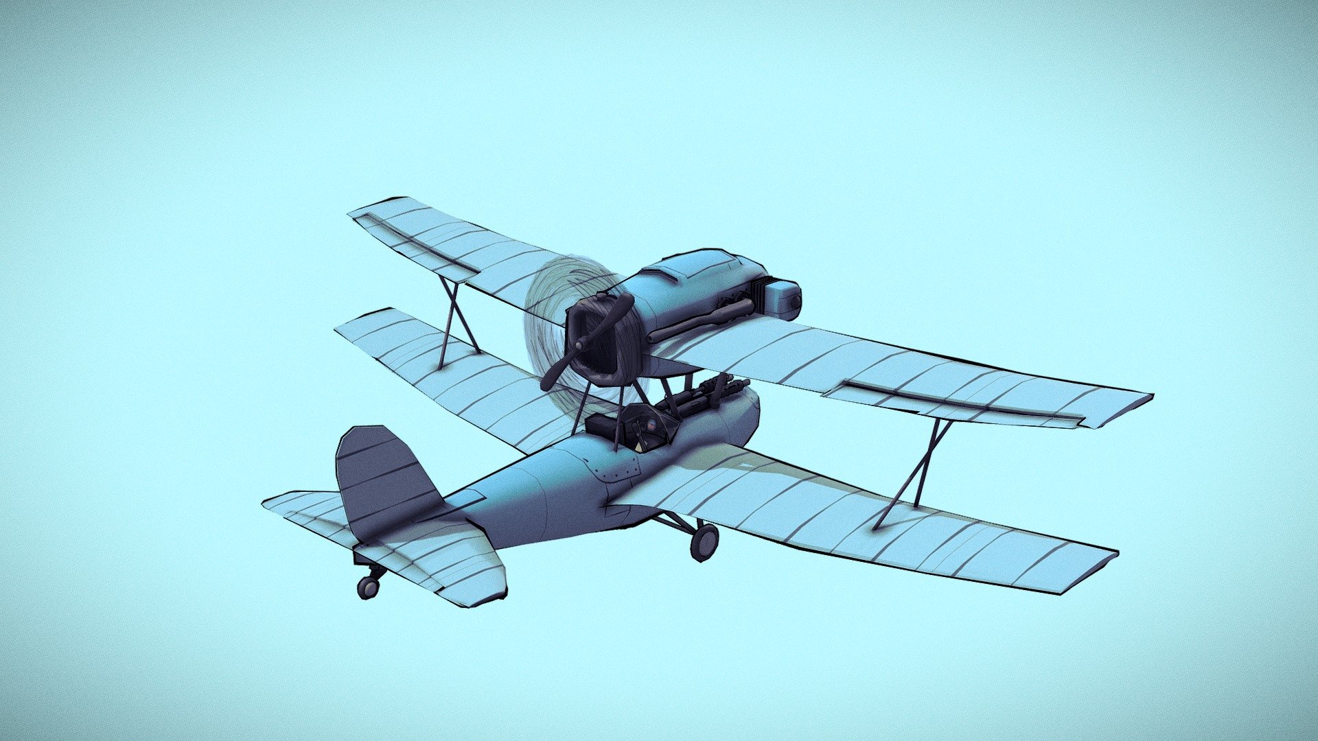 "The Pigeon" Low Poly Dogfighter - 3D model by SeanNicolas [76d5ebb ...