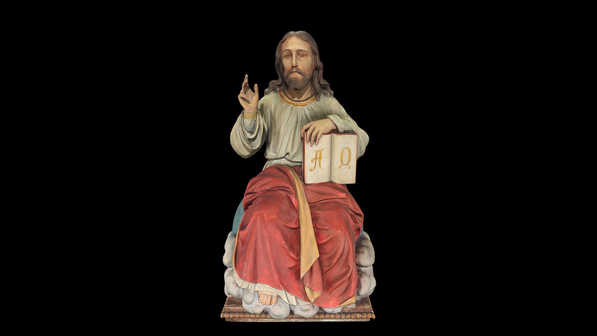 Polychrome Wooden Christ Statue - 3D model by danderson4 [76d74ae ...