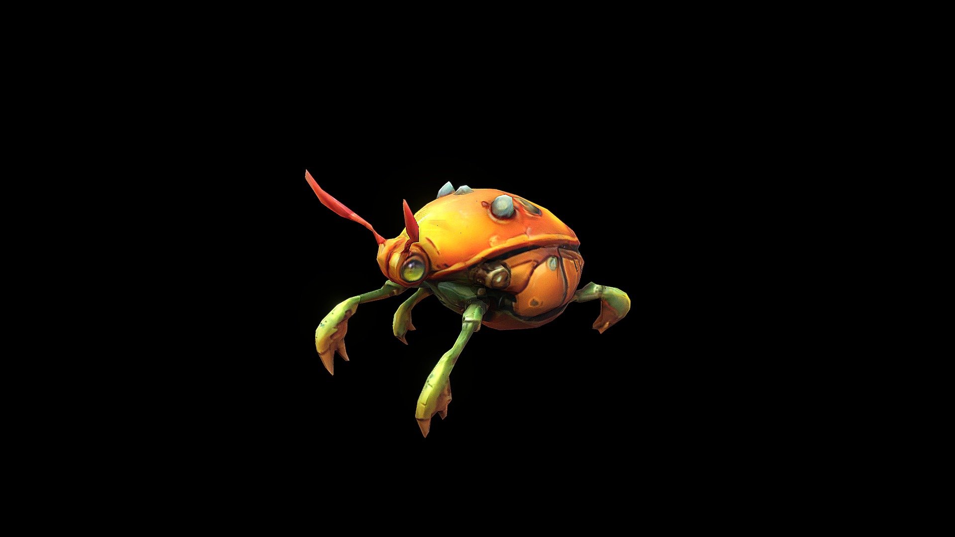 a cartoon illustration of a robotic bug with - Download Free 3D model ...
