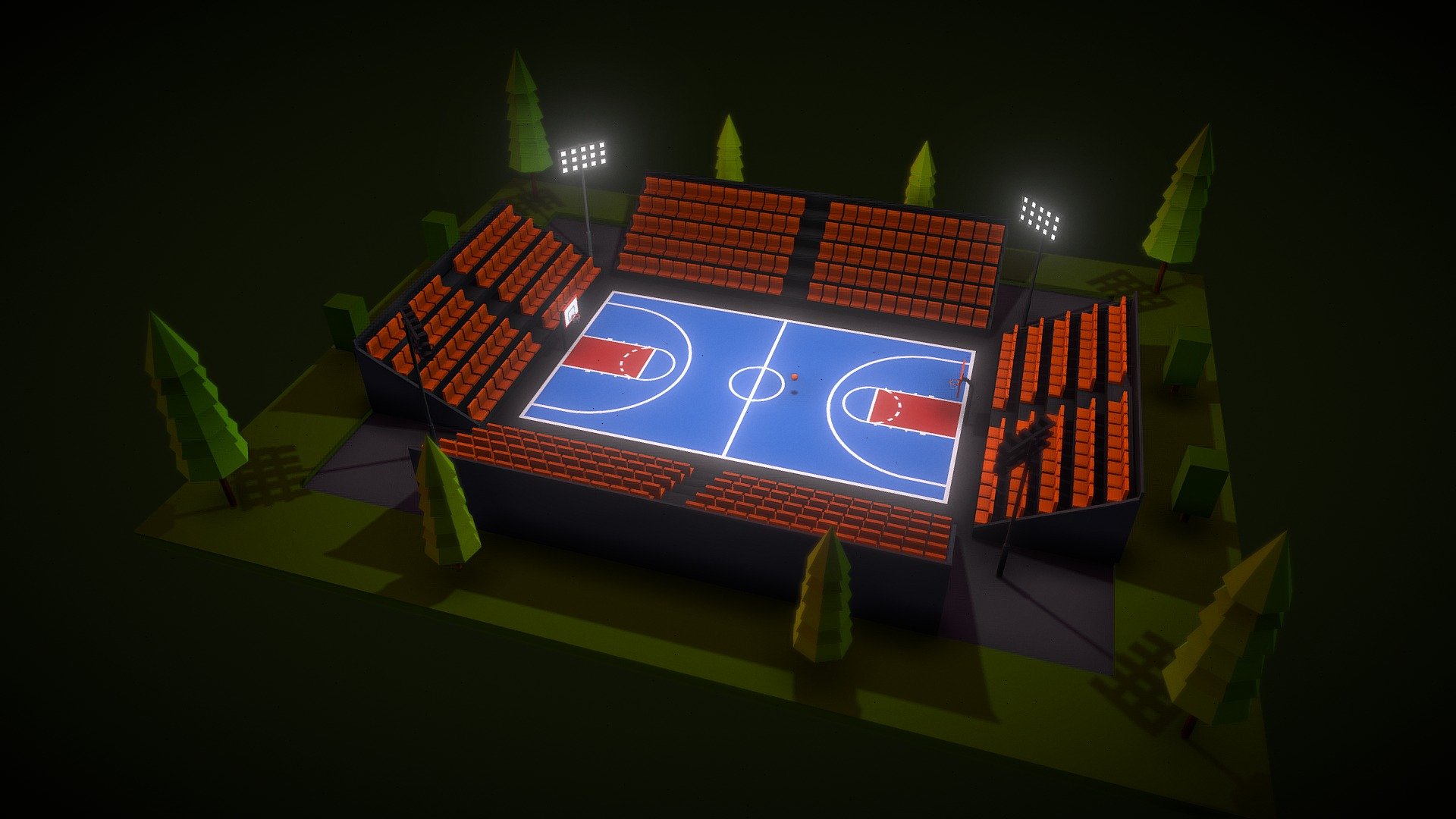 Low Poly Basketball - Buy Royalty Free 3D model by NeedLowPoly3D ...