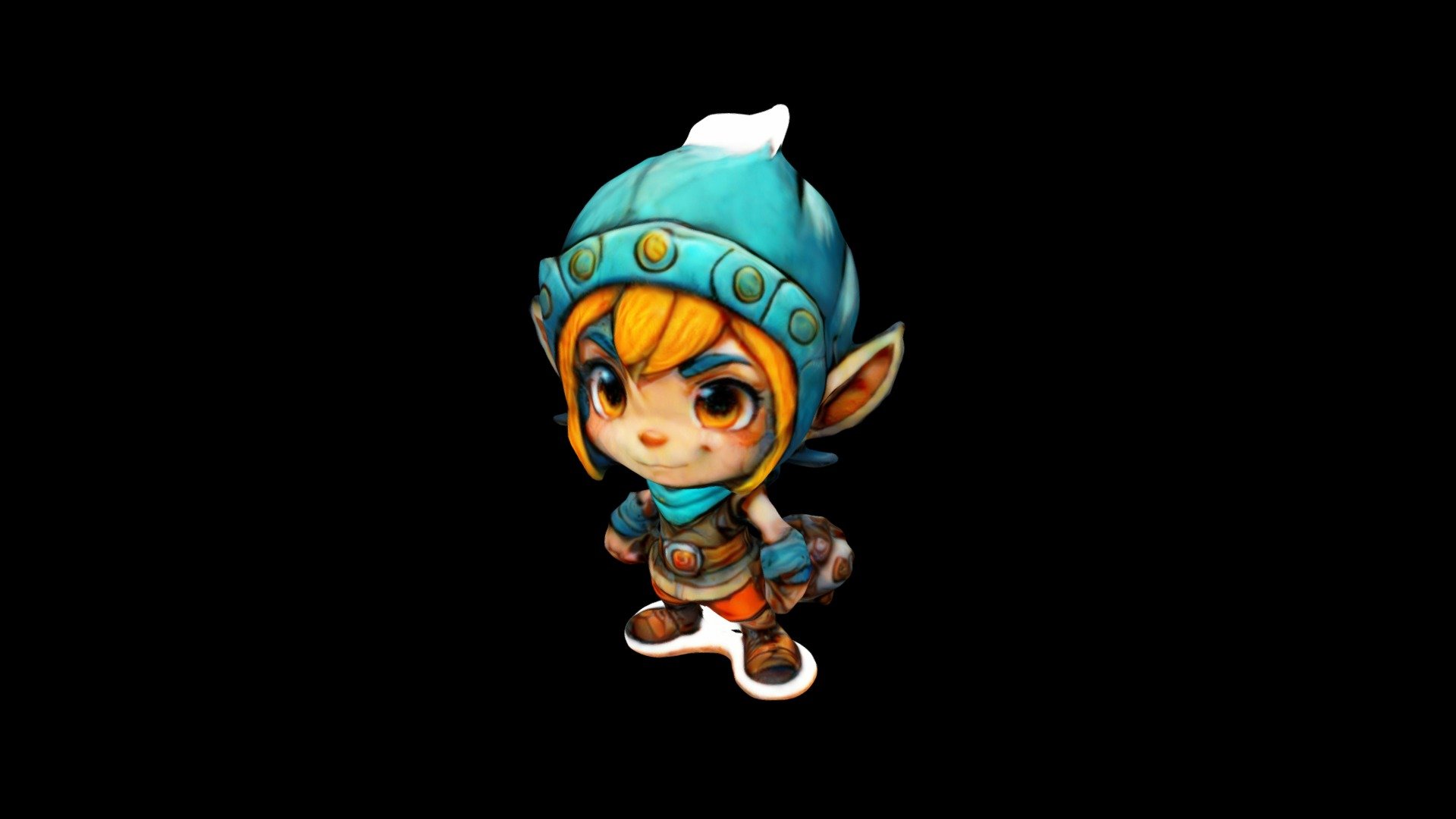 a blue skinned character from a video game they - Download Free 3D ...