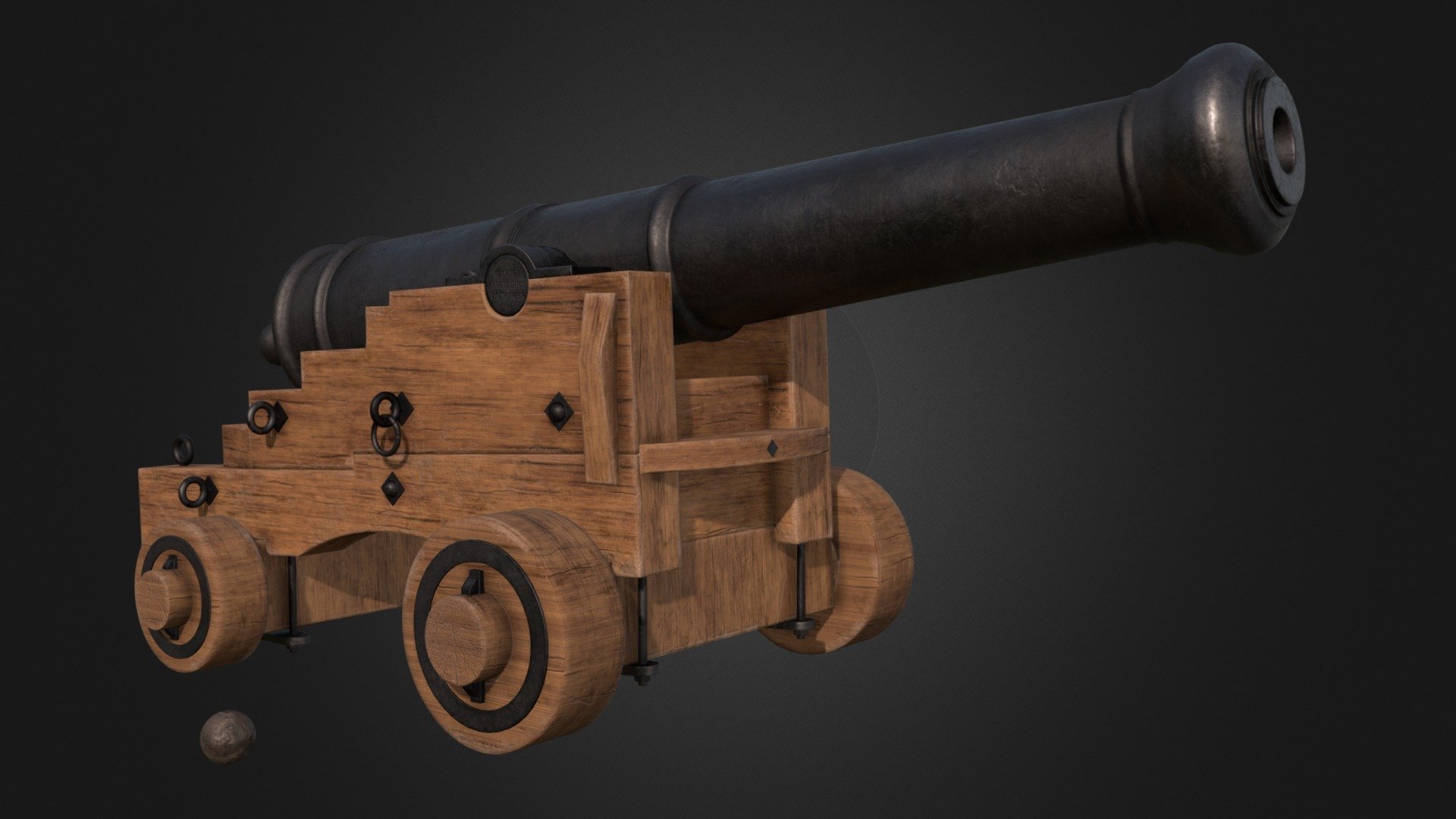 Ship's Cannon - Download Free 3D model by Nikita Smolyakov (@Nikita ...
