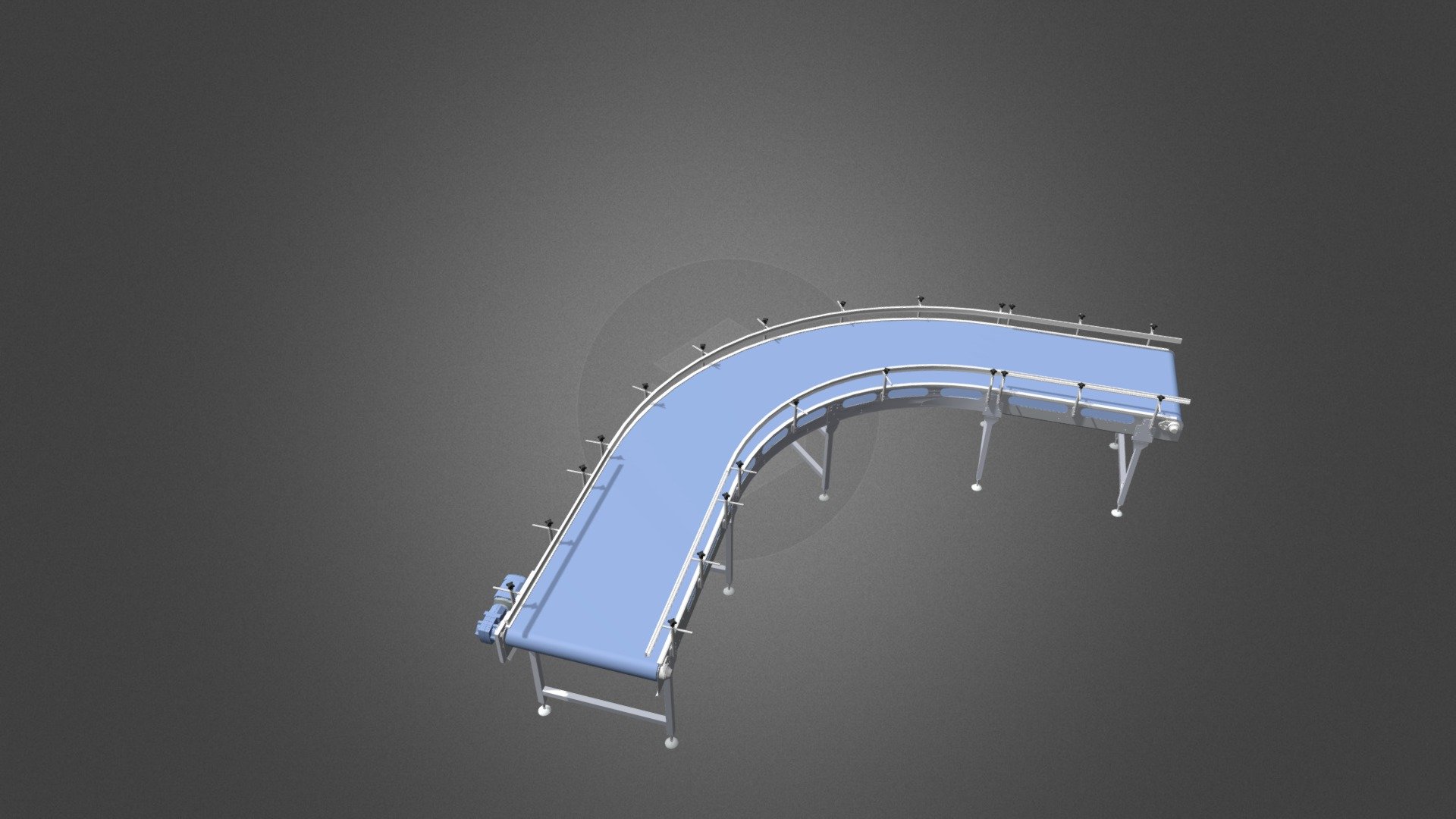 conveyor with modular belt - 3D model by 3D (@rustehno) [76e3a91 ...