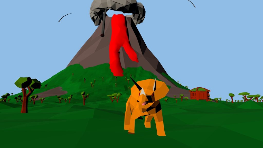 Volcano Eruption - 3D model by Raptias [76e4531] - Sketchfab