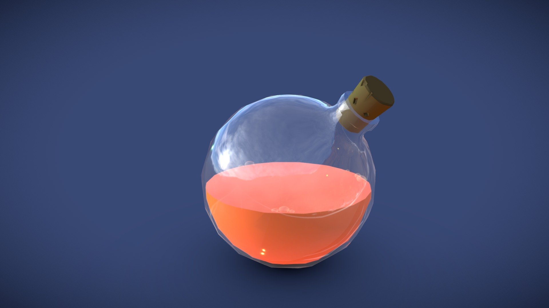 Low Poly - Bottle of Magic - 3D model by raV (@raV_3d) [76e4a53 ...