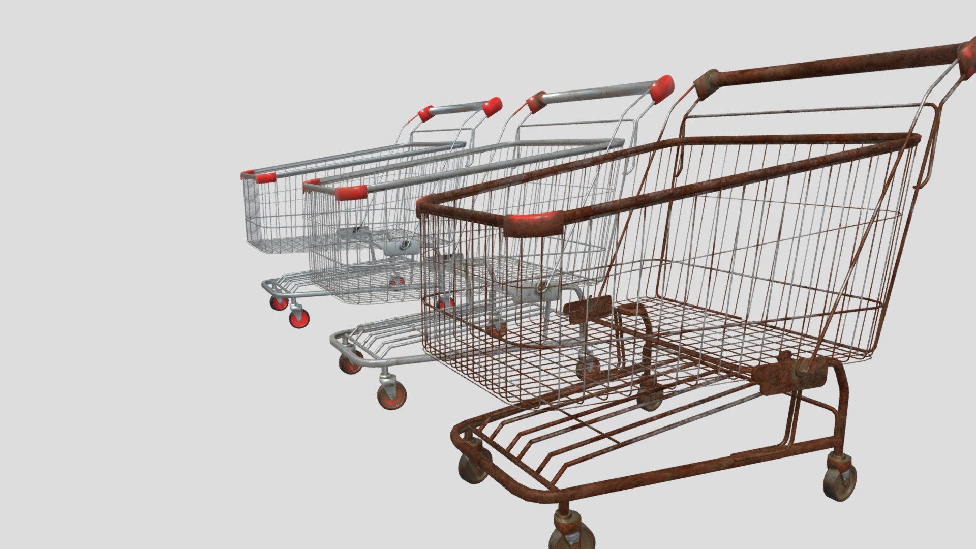 shopping cart with 4k pbr textures - Buy Royalty Free 3D model by ...