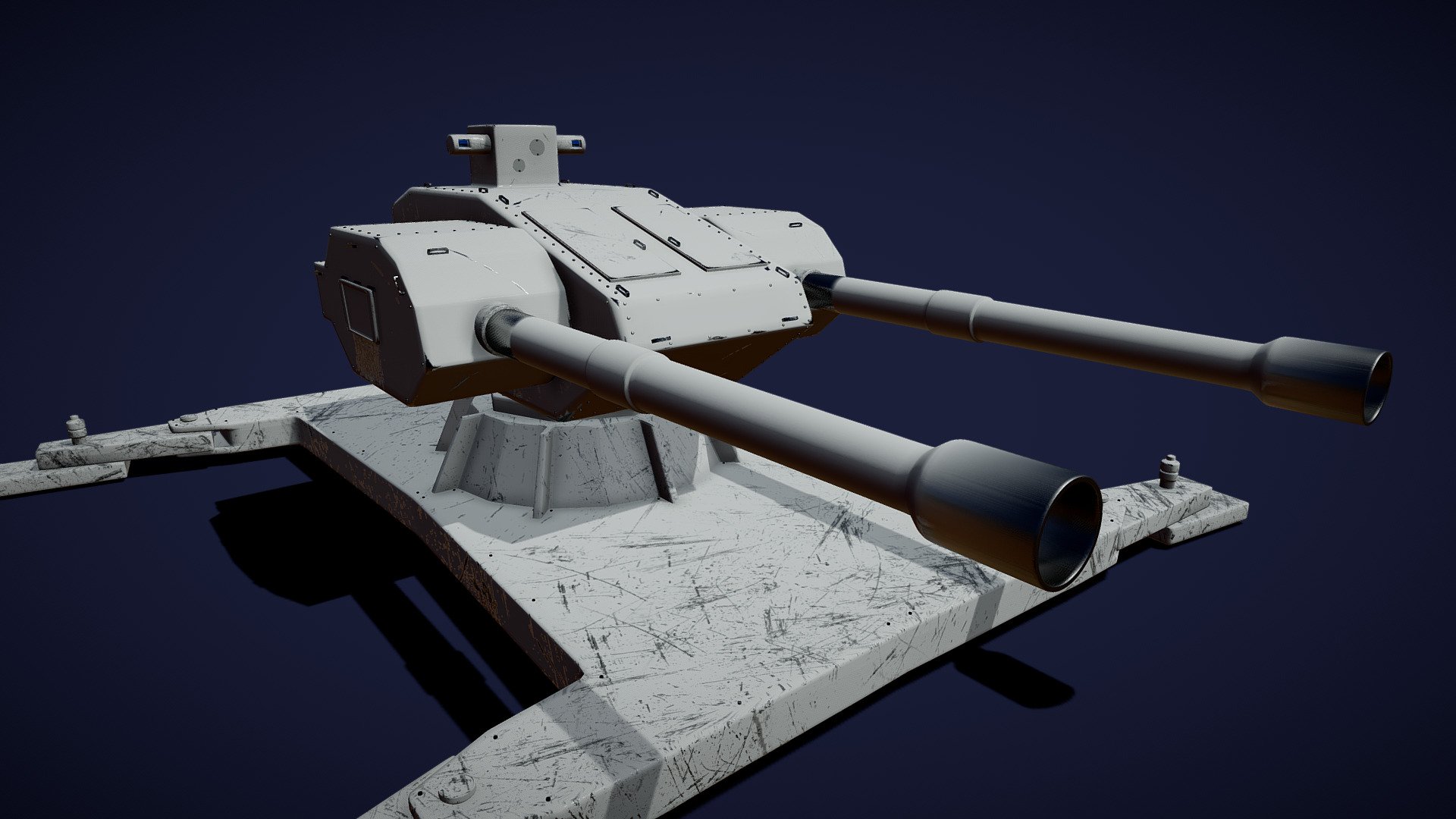 152 mm AA Turret - Download Free 3D model by Phyllomedusa [76e4d34 ...