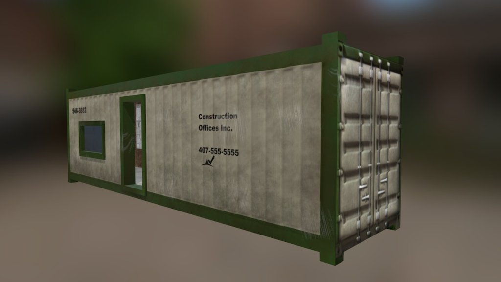 Low Poly Shipping Container - 3D model by Kabastian [76e74a2] - Sketchfab