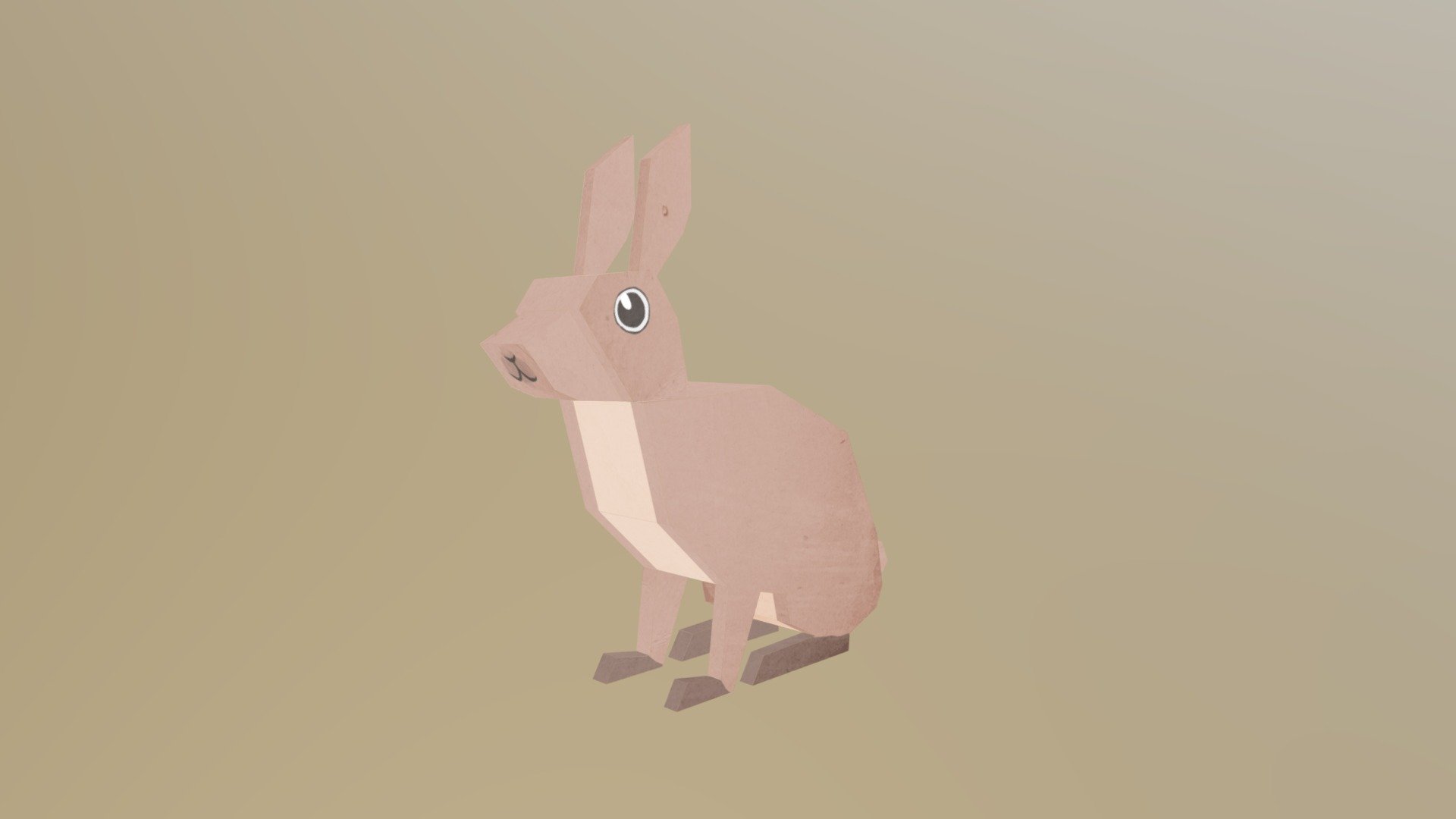 Cardboard Rabbit - 3D model by Laure (@lolopoly) [76e9c86] - Sketchfab