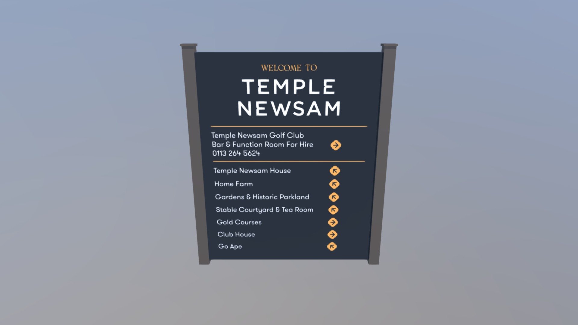 WELCOME SIGN - 3D model by tommetcalfe [76eb7af] - Sketchfab