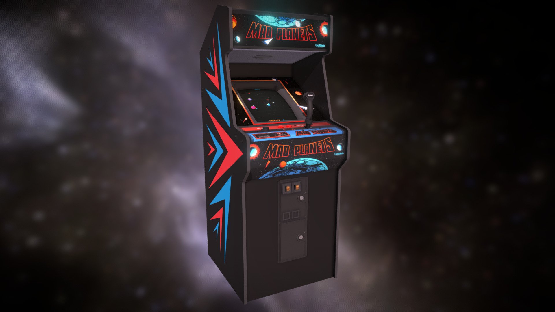 Mad Planets - Gottlieb Arcade Machine - Download Free 3D model by Big ...