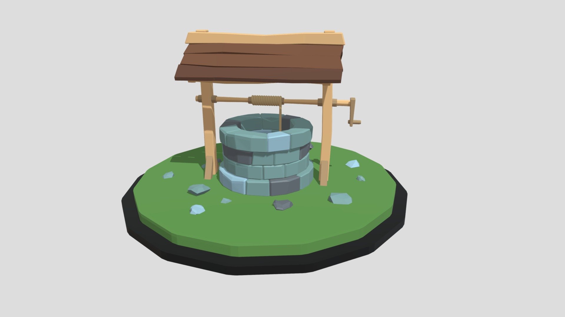 Low poly well - 3D model by Viky Shen (@vikyshen) [76f08e0] - Sketchfab