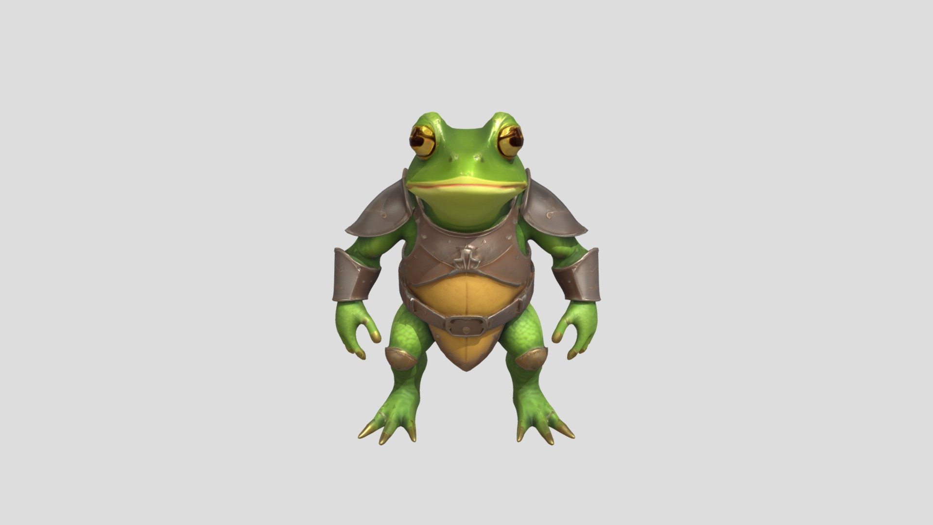 Armored frog warrior - 3D model by huanyinghuyu [76f4843] - Sketchfab