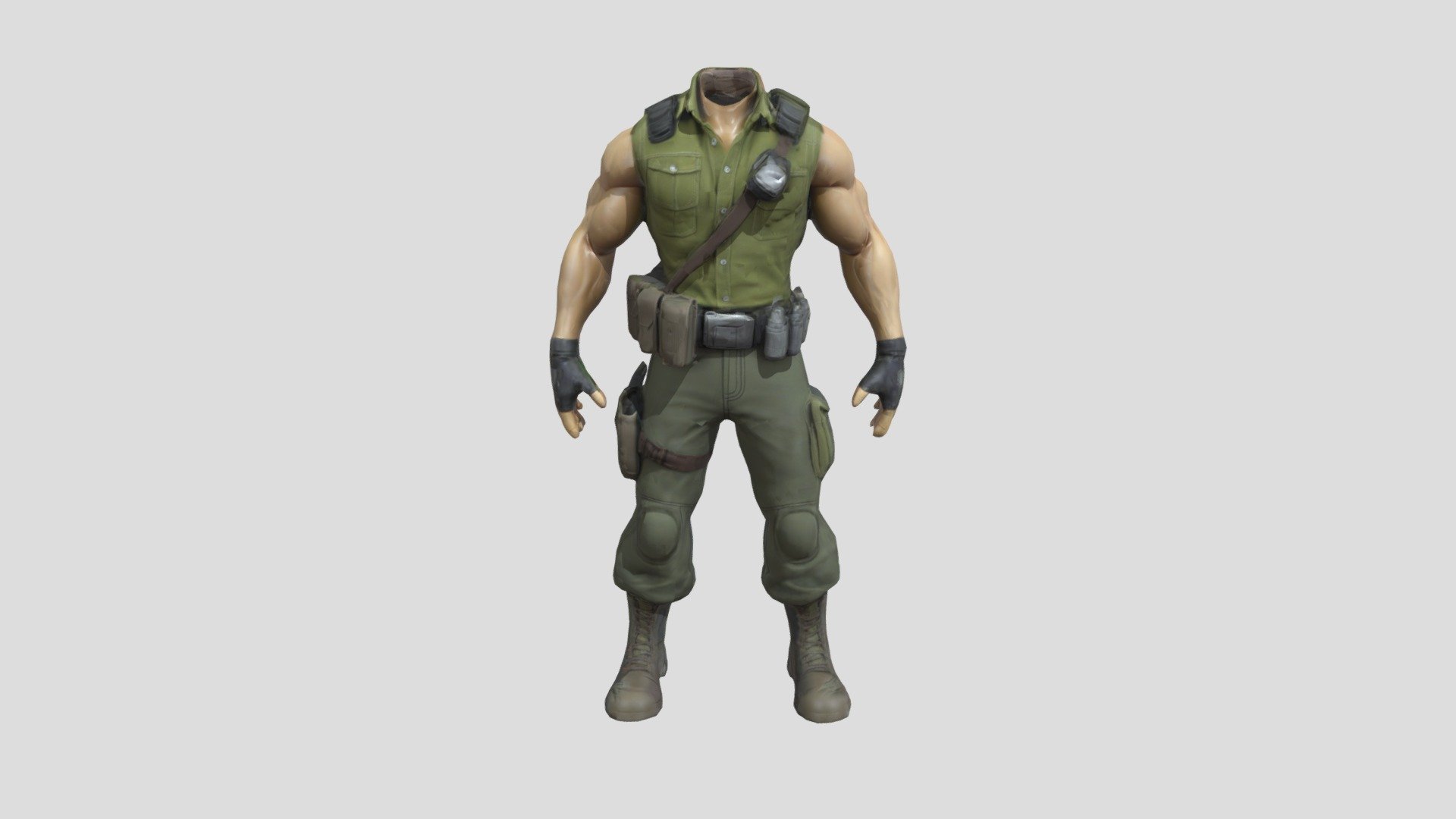 Headless Soldier Outfit - 3D model by felipemaisuk [77000cf] - Sketchfab