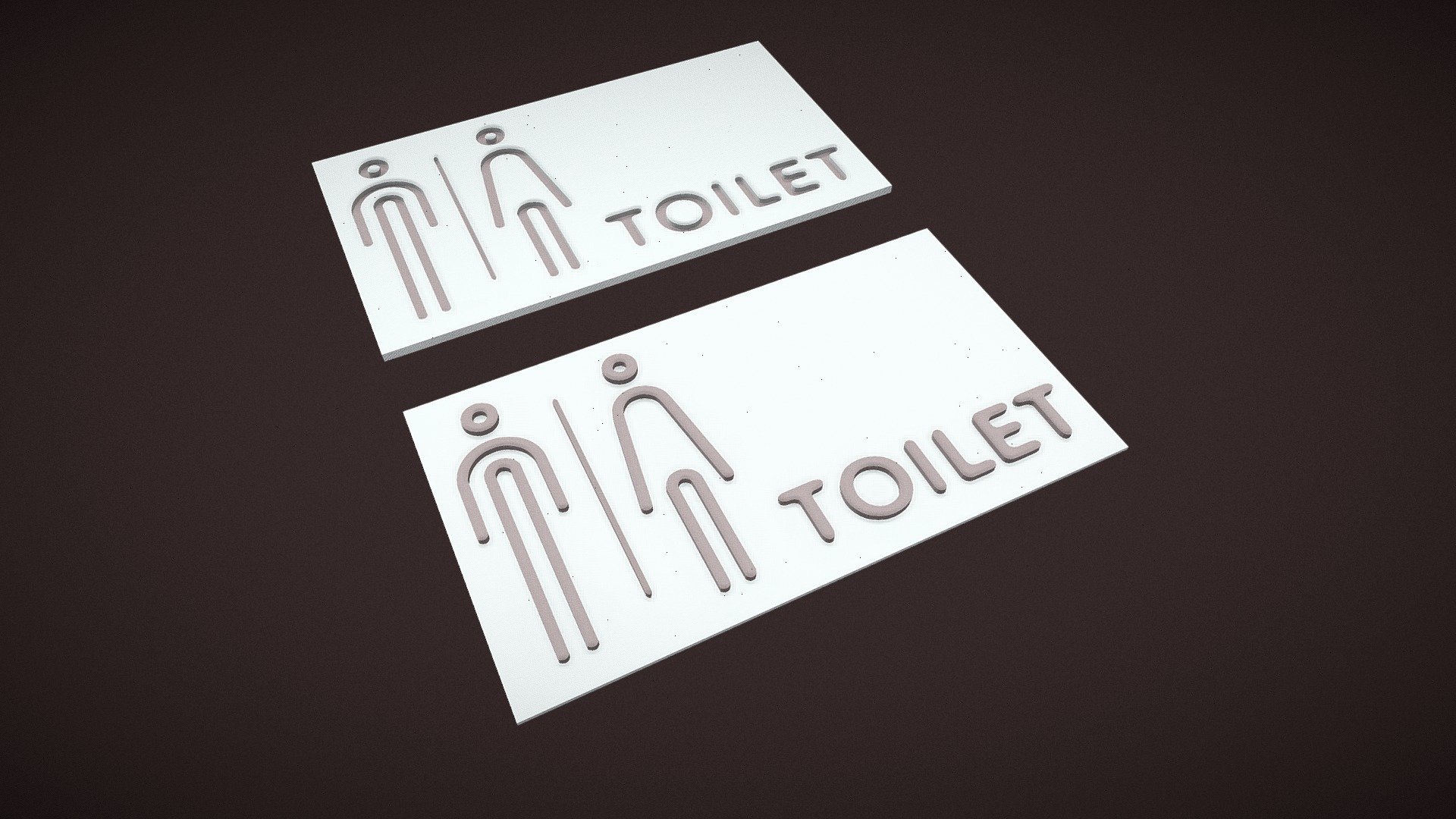 3D Toilet Signage Board - Download Free 3D model by 7D Stuff (@stuff7d ...