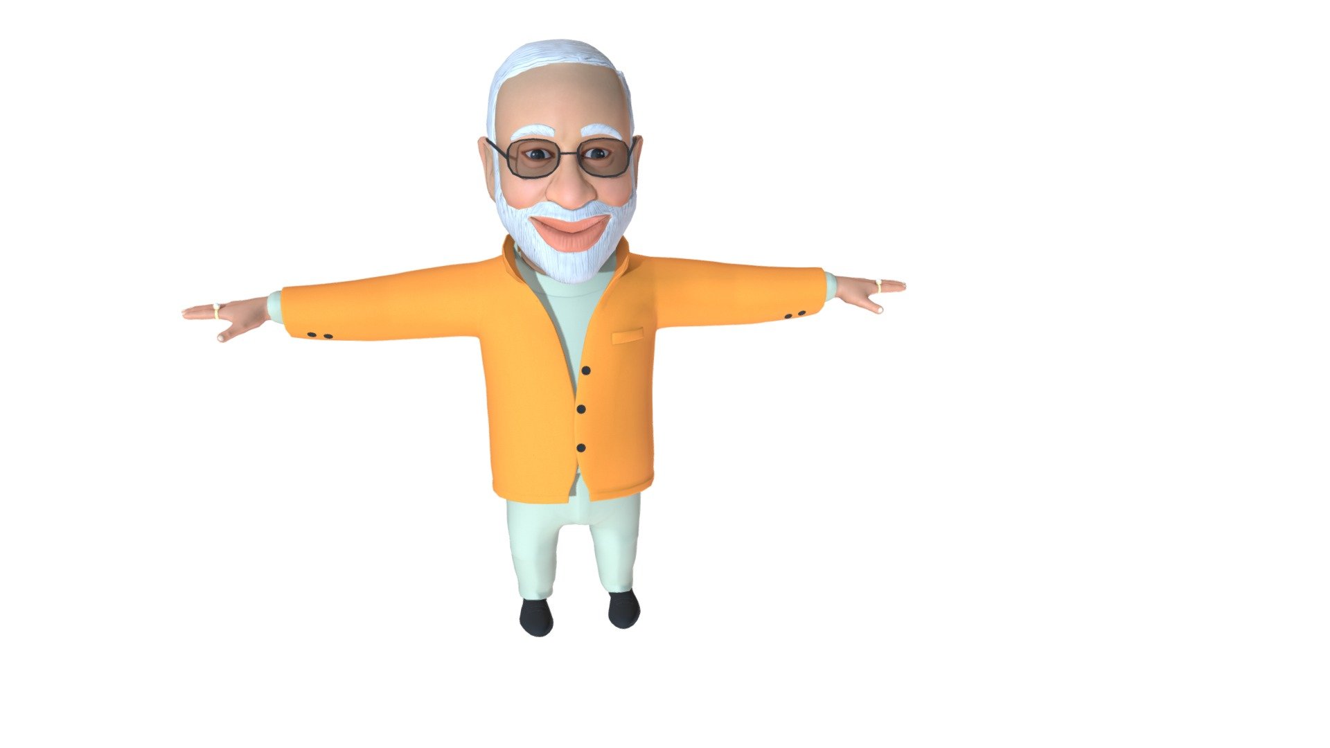 Narendra Modi 3d Character - Buy Royalty Free 3D model by ...