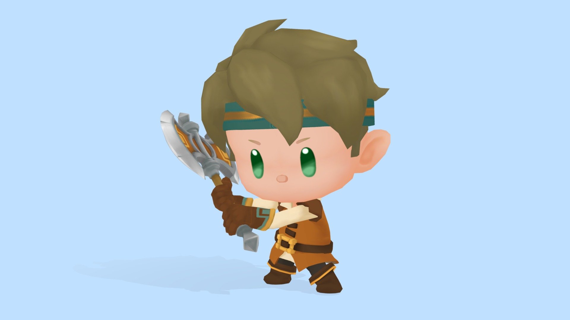 Cute RPG Character - Fighter - Buy Royalty Free 3D model by SEMA Game ...