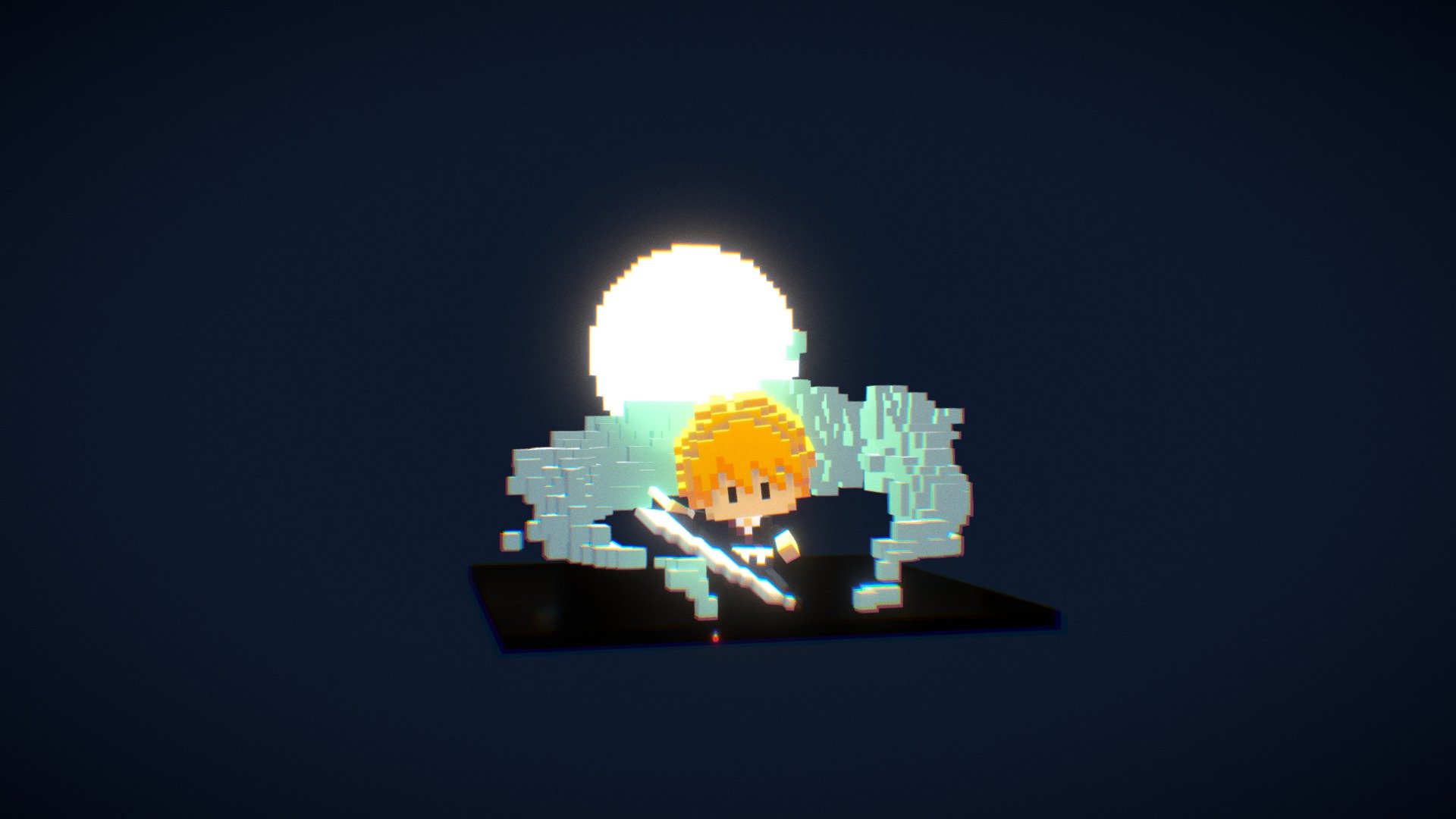 3D_pixel-Kurosaki Ichigo - 3D model by ChampionLin [770890e] - Sketchfab