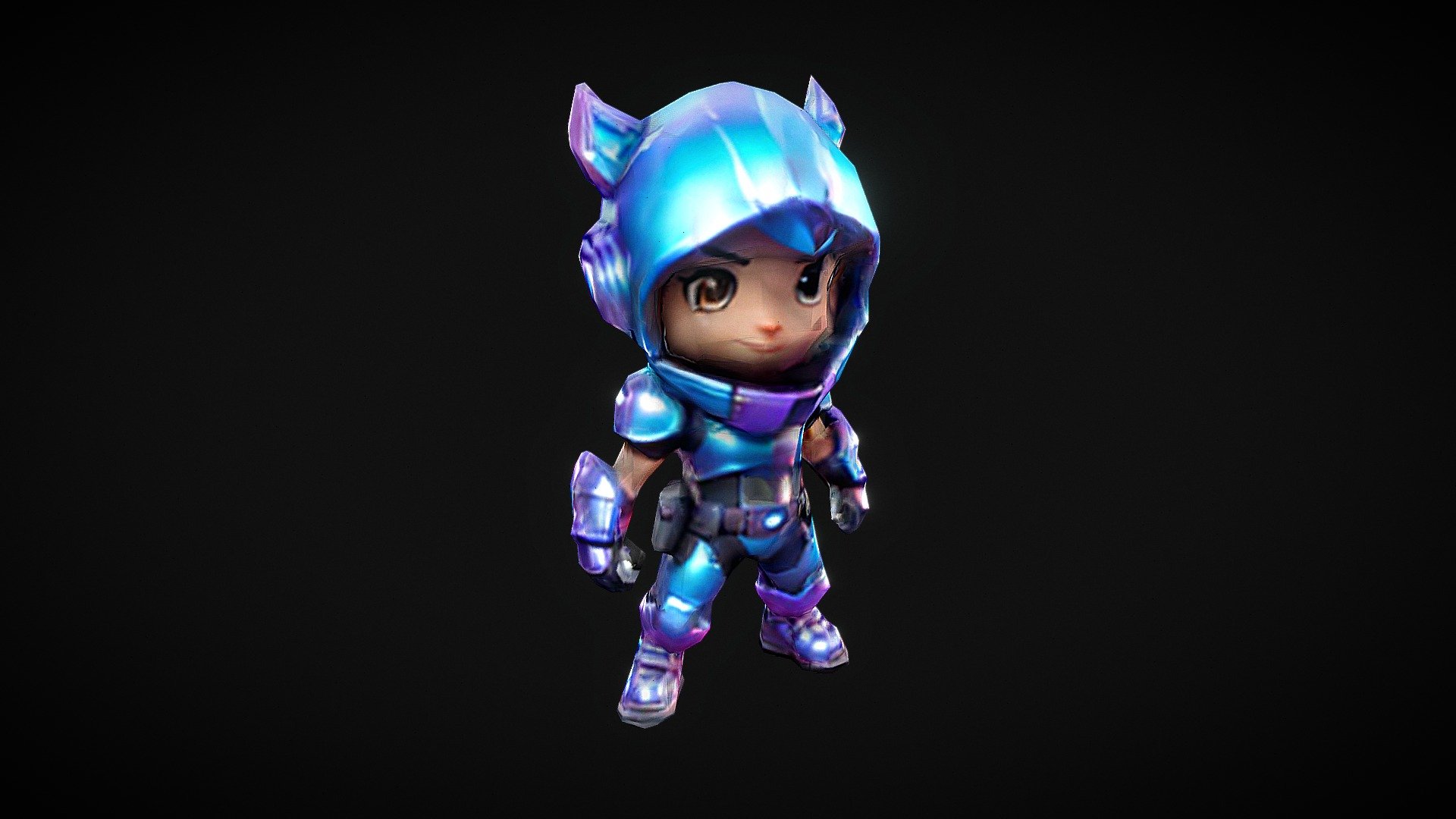 The title is: Character (Chibi) in a Bright, Vib - Download Free 3D ...