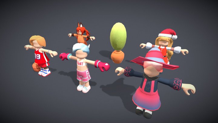 Chibi-character 3D models - Sketchfab