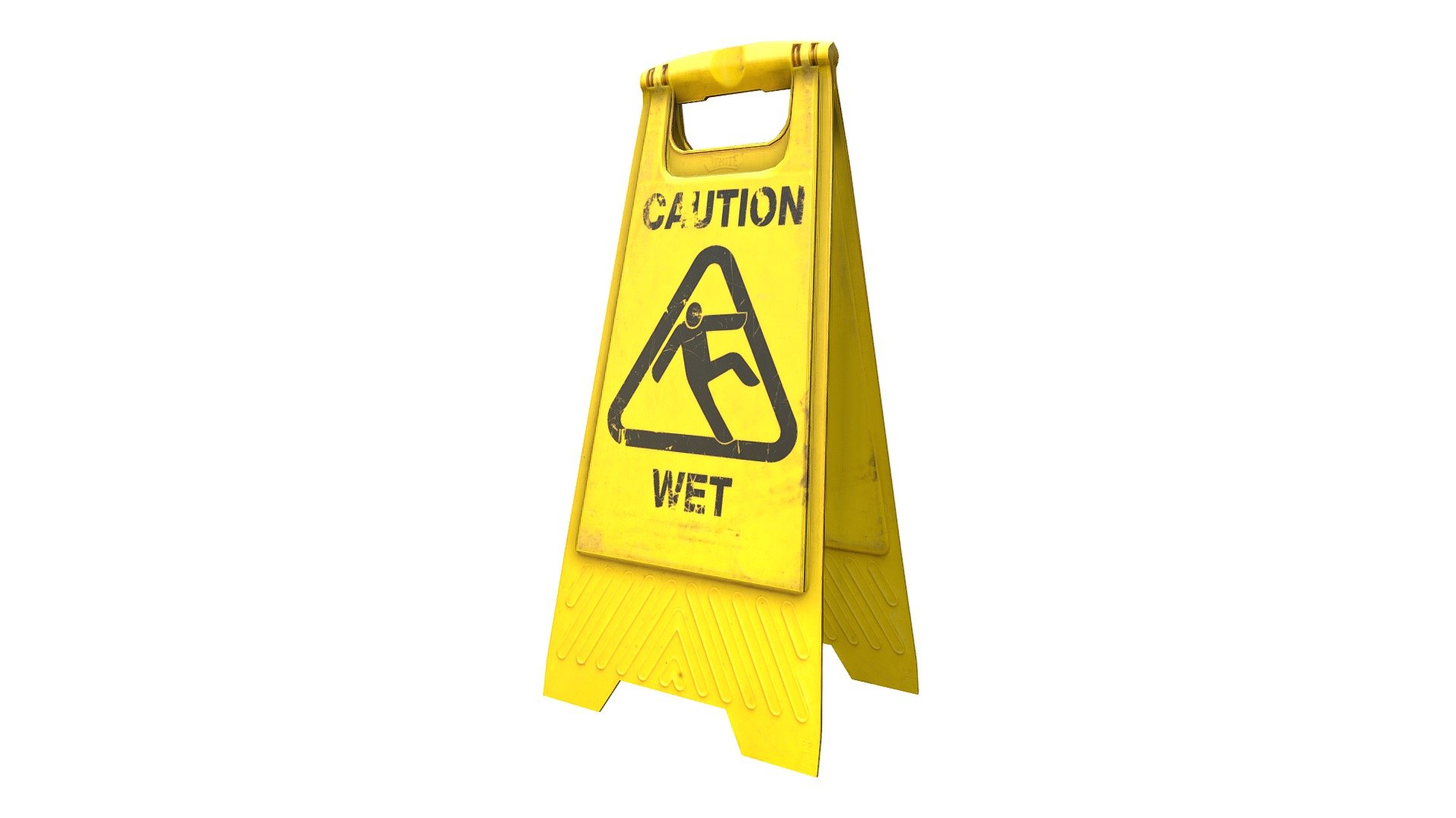 Caution Wet Floor Sign - Buy Royalty Free 3D model by Studio Lab ...