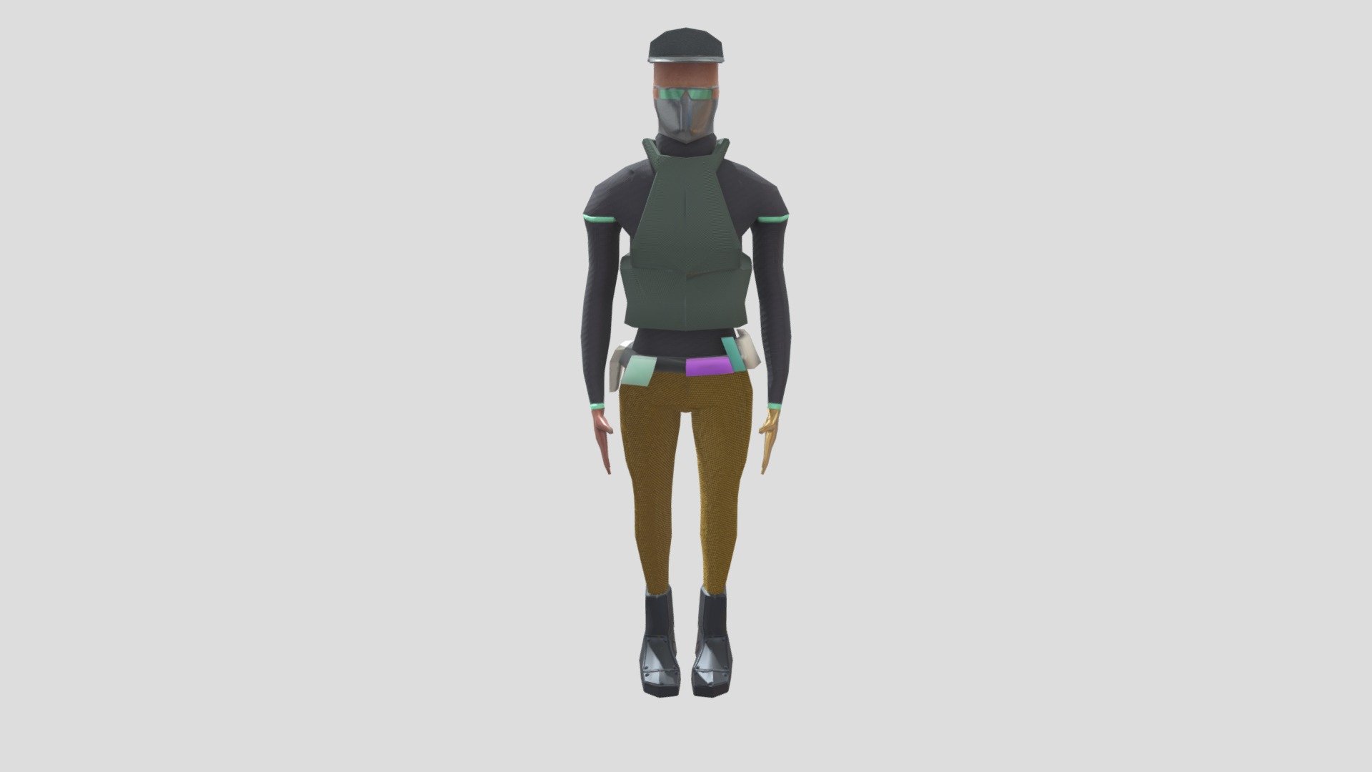 Cyber Police Officer - Download Free 3D model by rubencazares ...