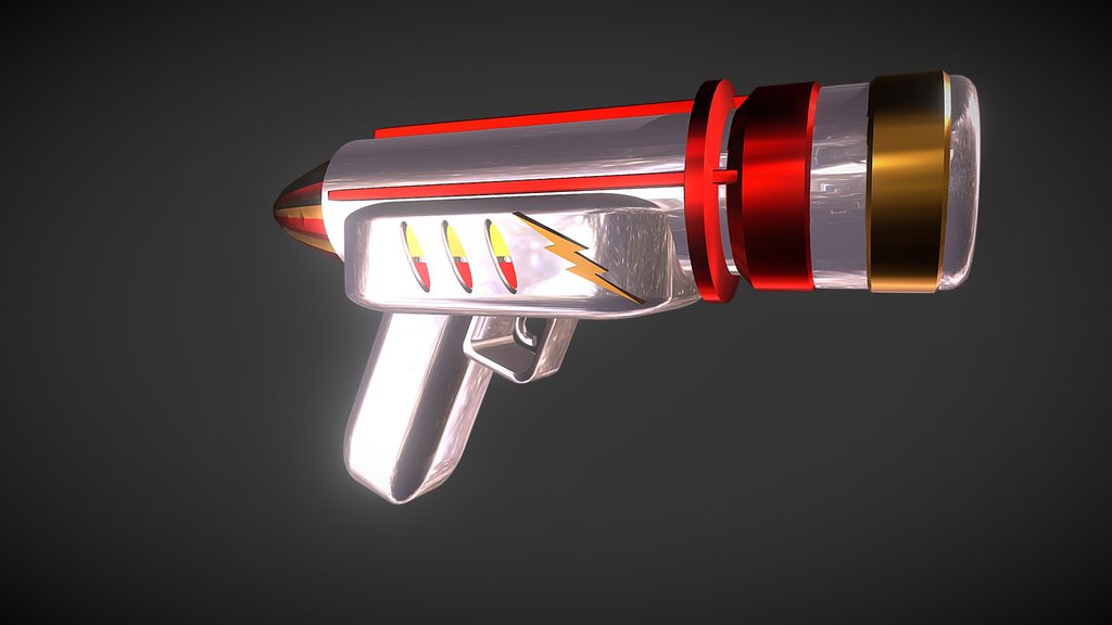 Low-Poly Retro-style sci-fil space guns - A 3D model collection by ...