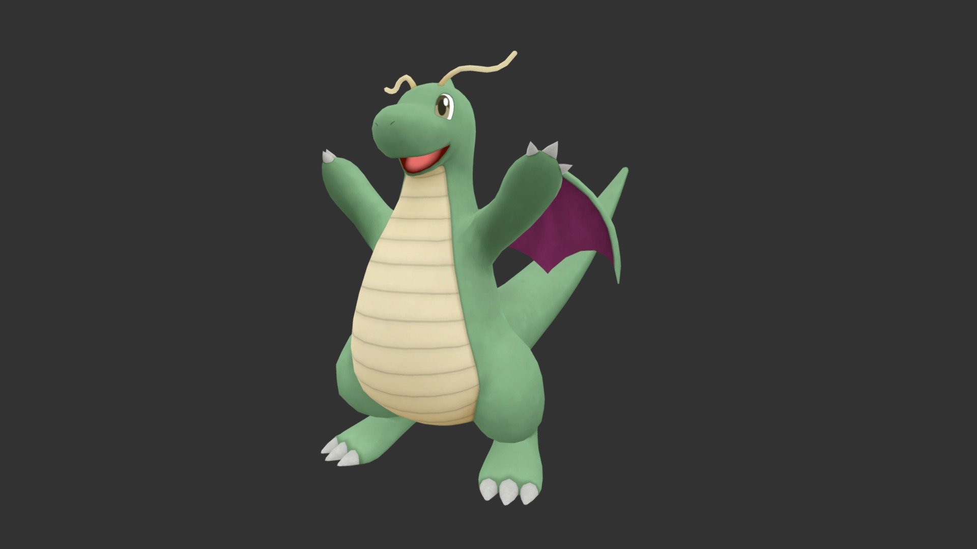 Shiny Dragonite (Official) - Download Free 3D model by Mariokart07 ...