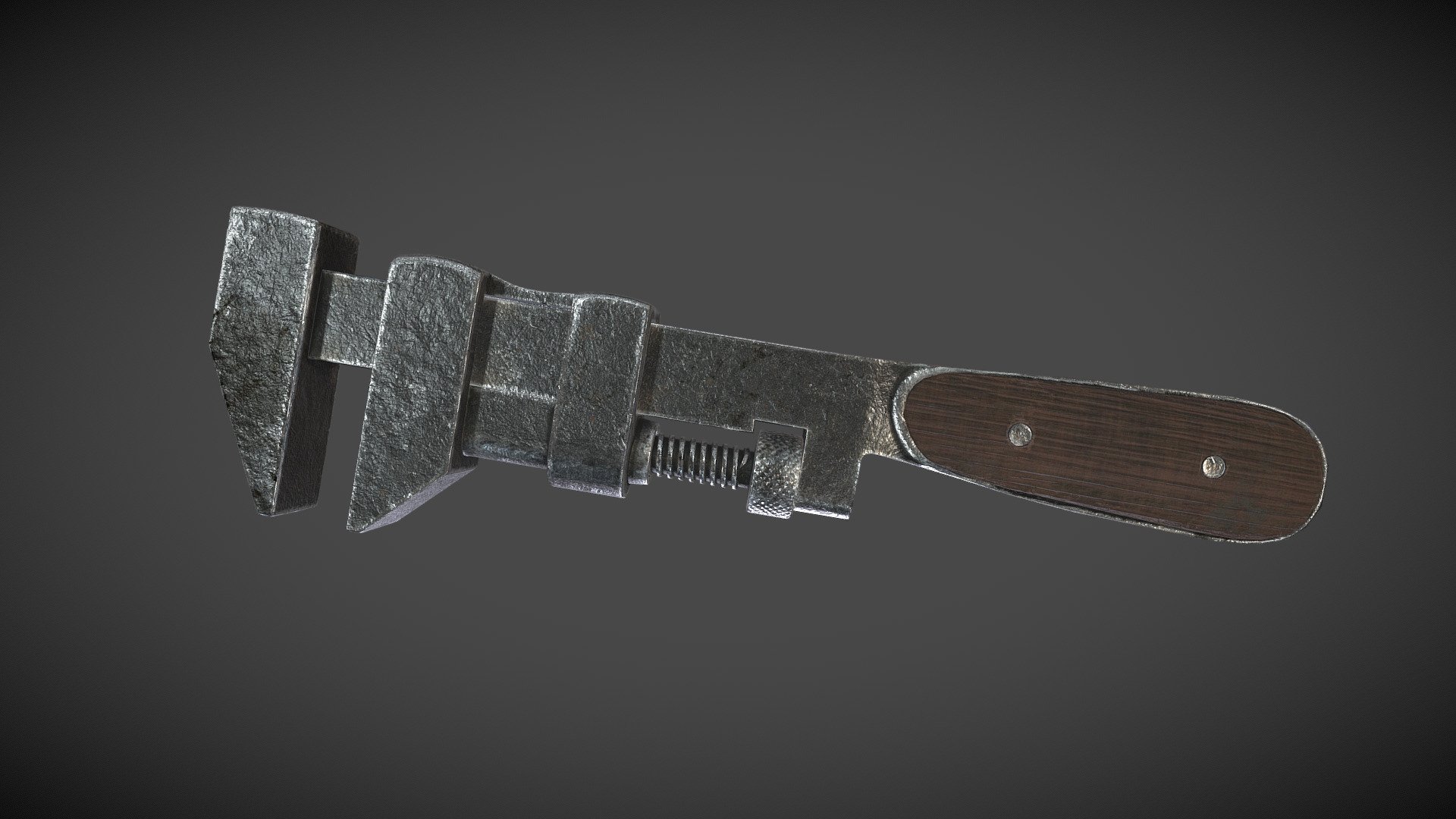 Vintage monkey wrench viejo - 3D model by karlaest20 [771a275] - Sketchfab