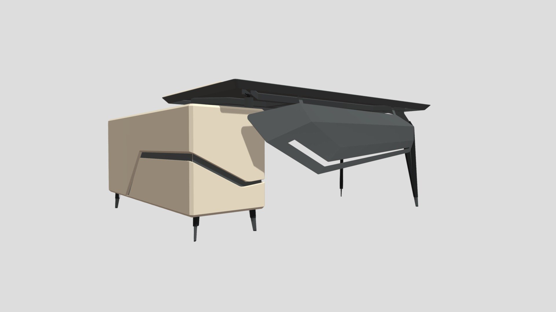 HELEN - Office Table - 3D model by ecemakbulut (@ecemakBULUTT) [771de2a ...