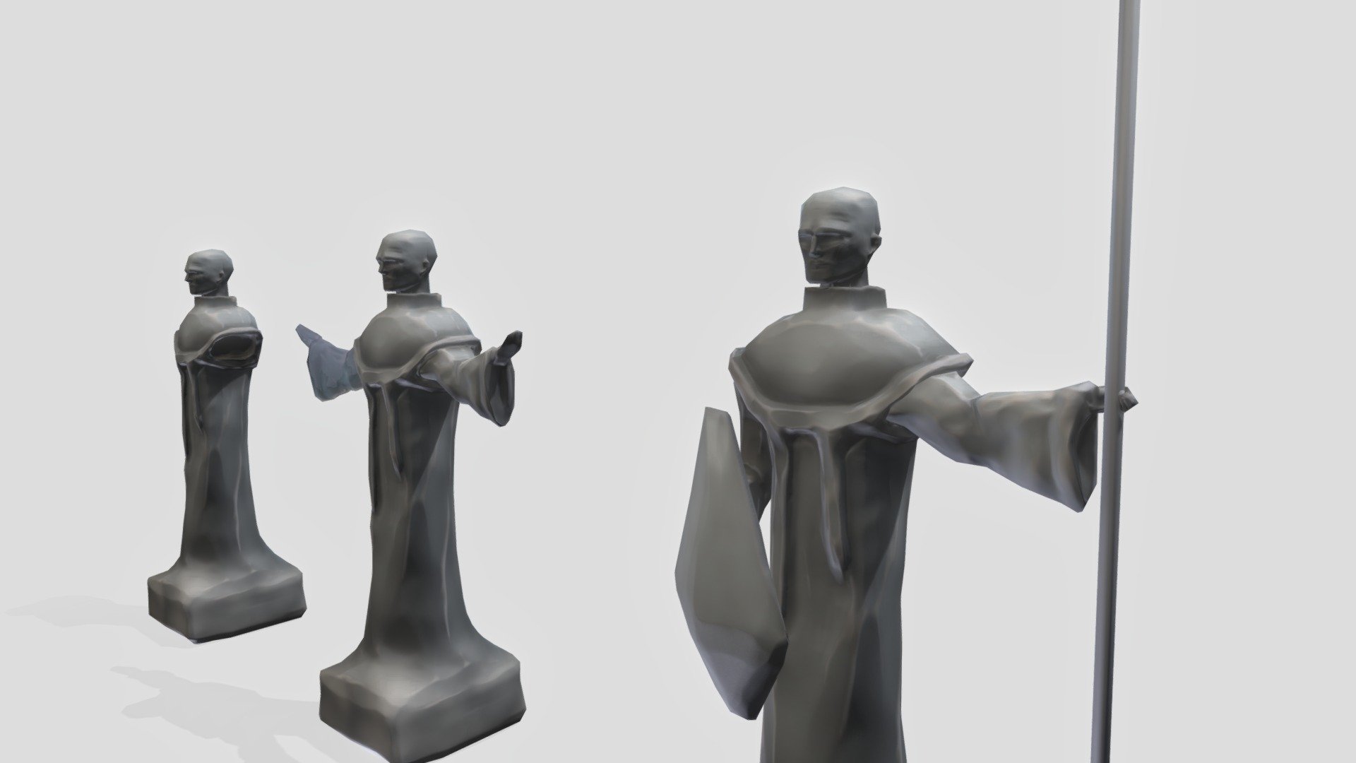 Lowpoly and stylized Statues - Download Free 3D model by JagaMen ...