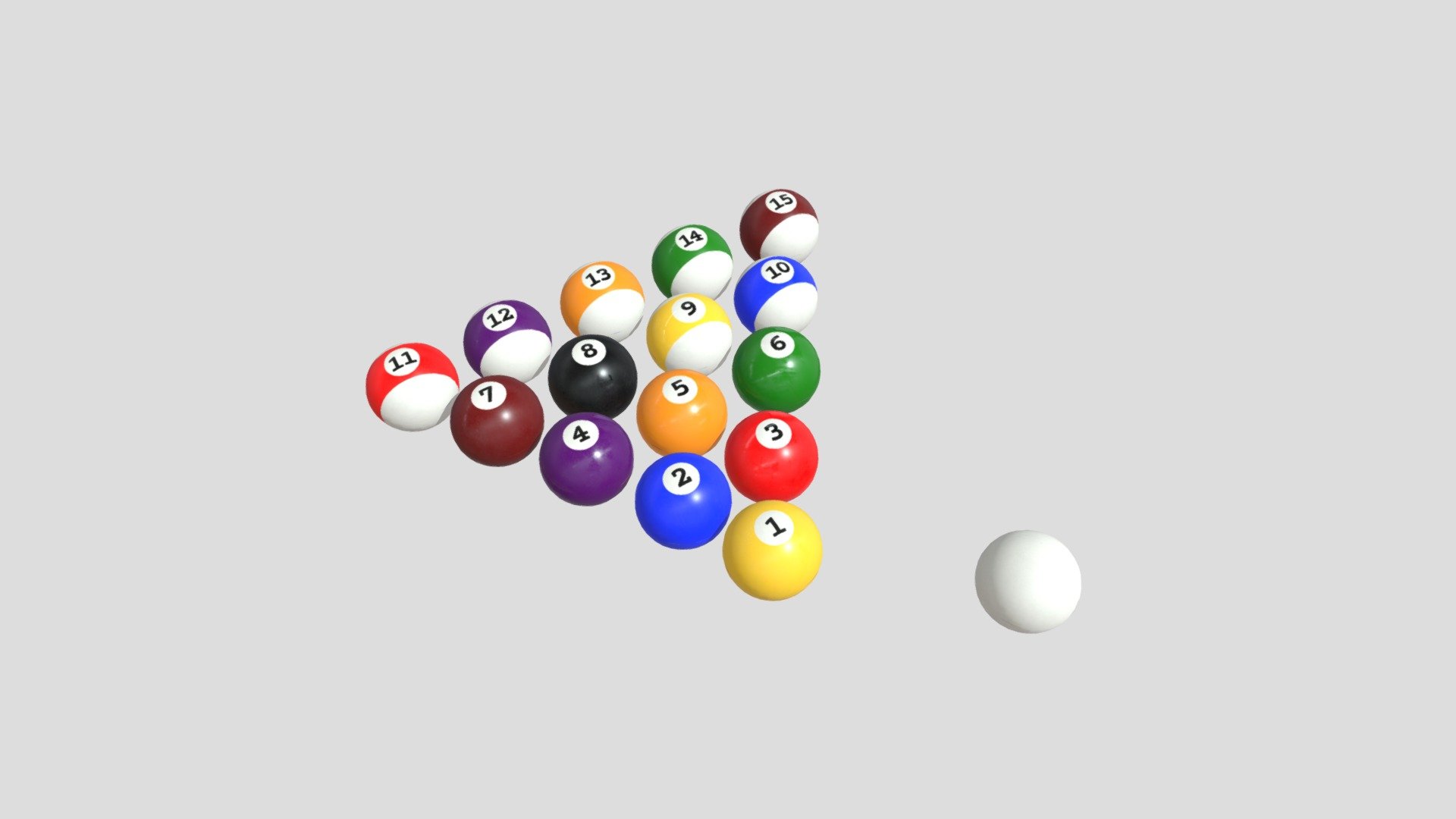 Realistic Cueball Set With 4K Textures Low-poly - Buy Royalty Free 3D ...
