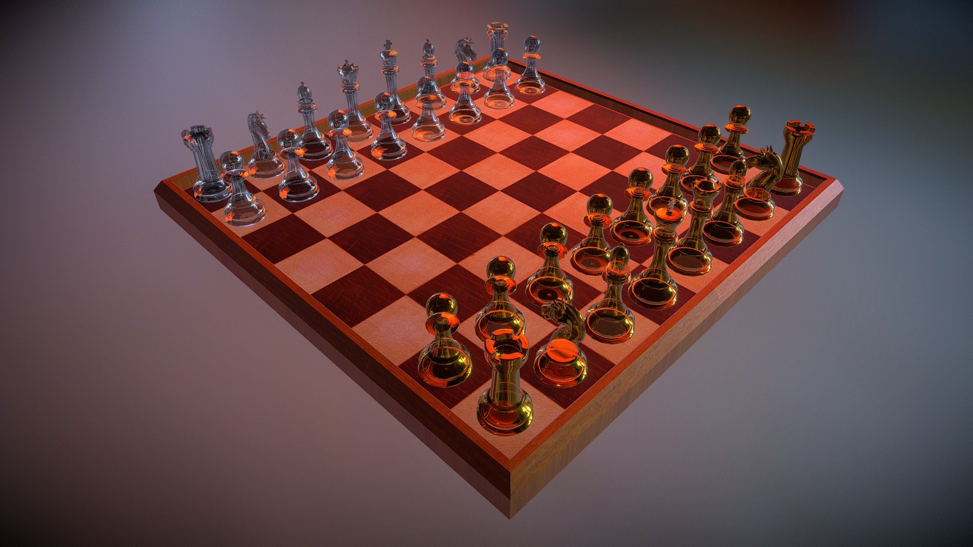 Chess board - 3D model by Deathly [77233db] - Sketchfab