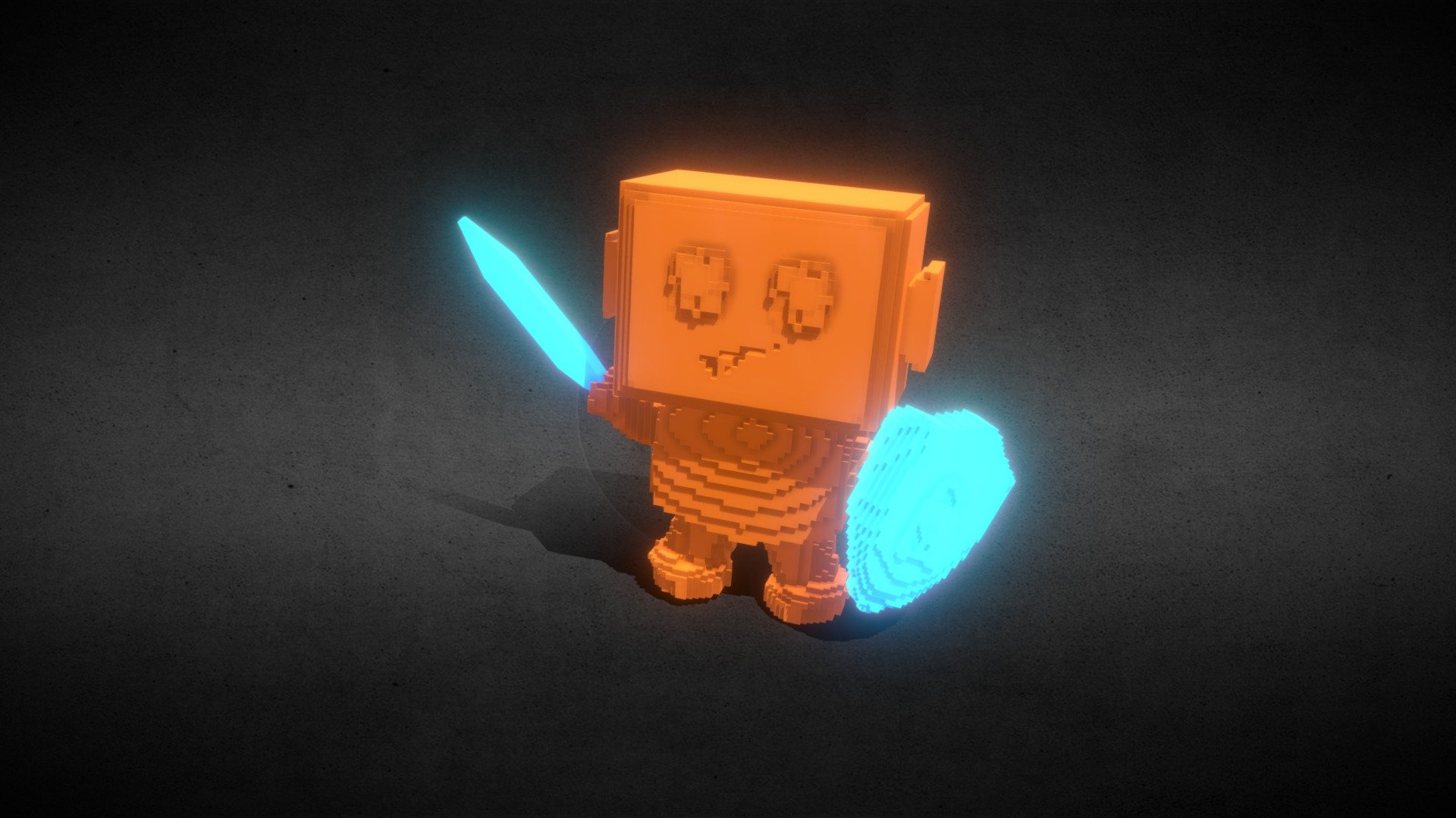 PIXEL BLOCK WARRIOR - 3D model by TrovatoAriel [7723d61] - Sketchfab