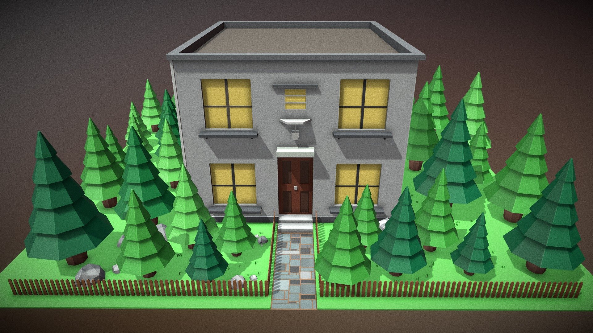 House (Low Poly) (FREE) - Download Free 3D model by VX-Designs ...