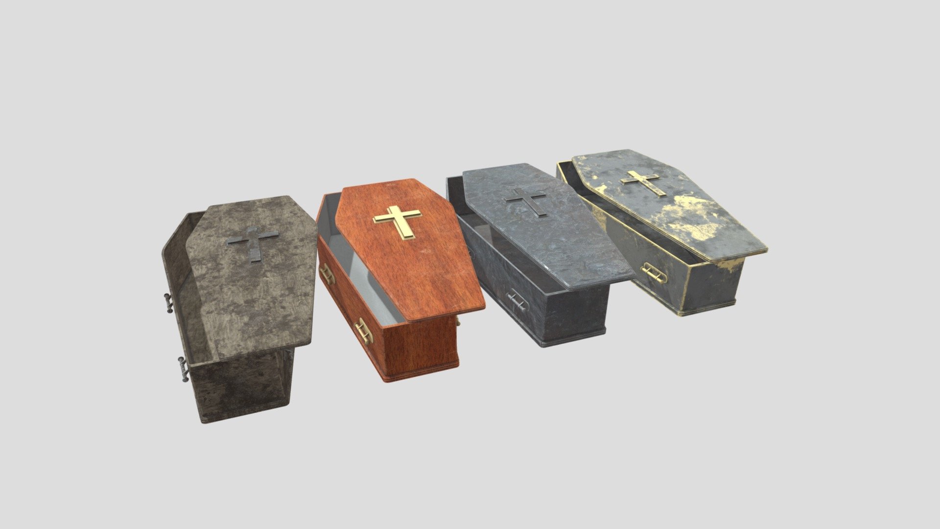 Ultimate Coffin Pack with 4K Textures Low-poly - Buy Royalty Free 3D ...