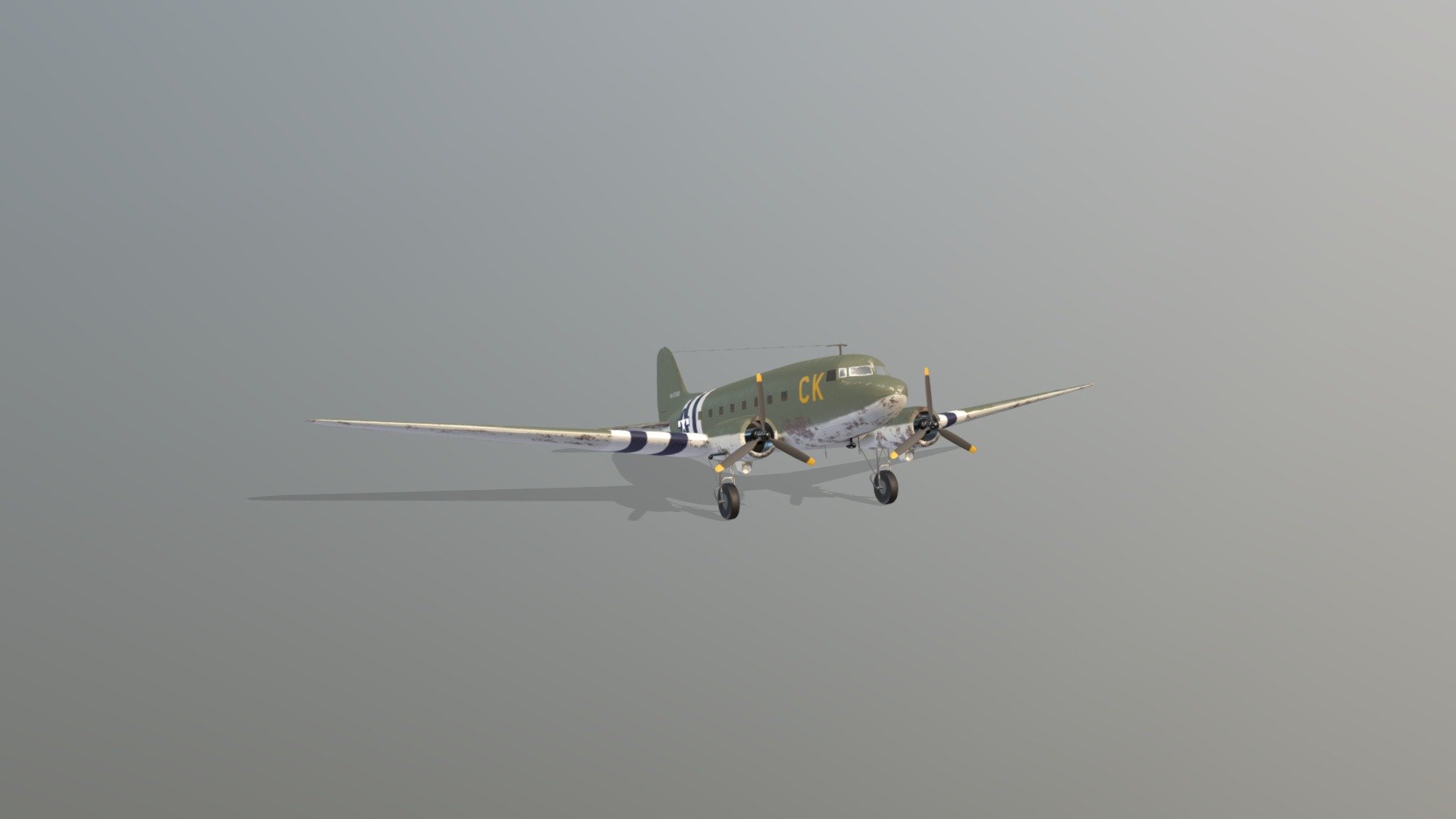 US Air Force DC3 - WWII - 3D model by TARGO [772fd61] - Sketchfab