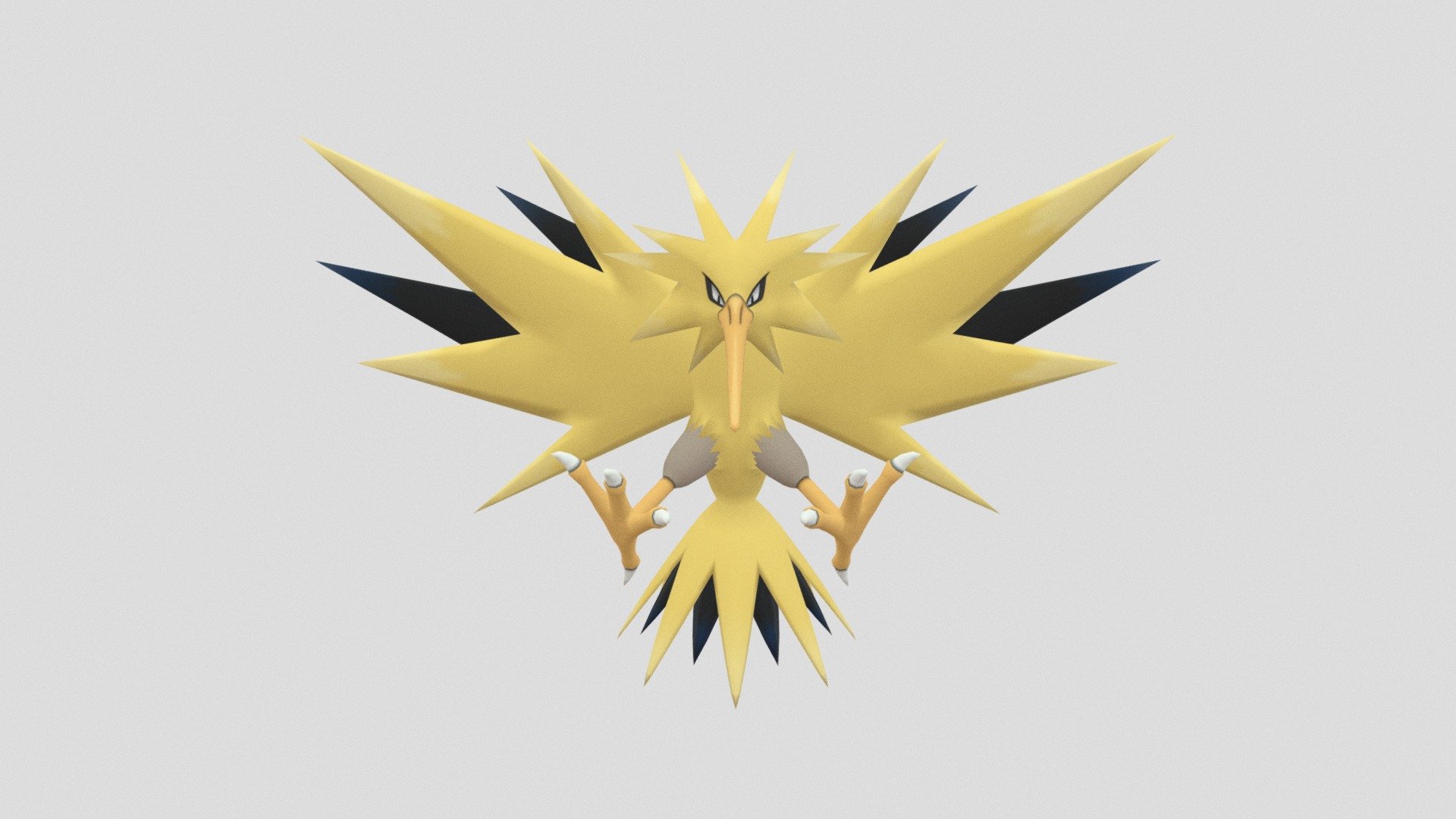 zapdos - 3D model by RJ Magda (@RJ.Magda) [77342a8] - Sketchfab