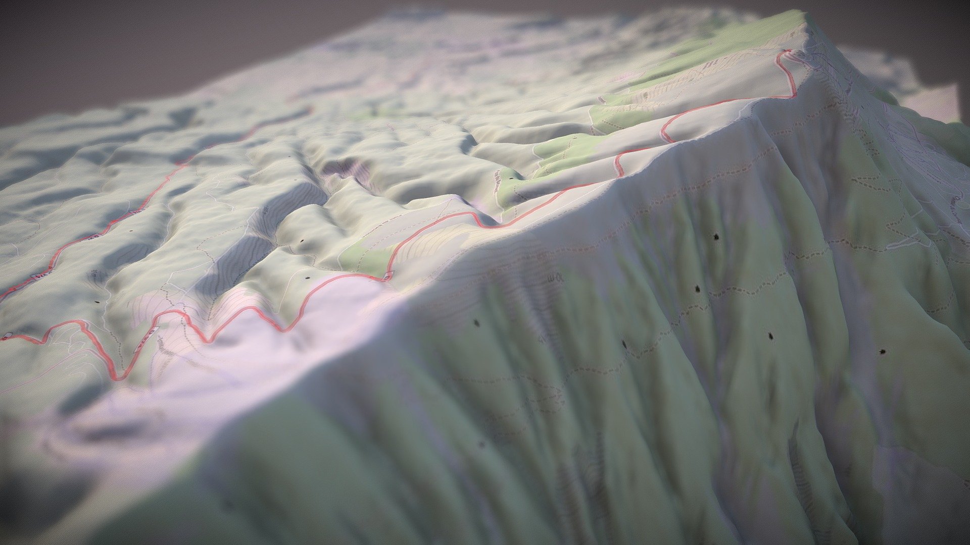 Ascension du Mont Ventoux (MapBox outdoors) - Download Free 3D model by ...