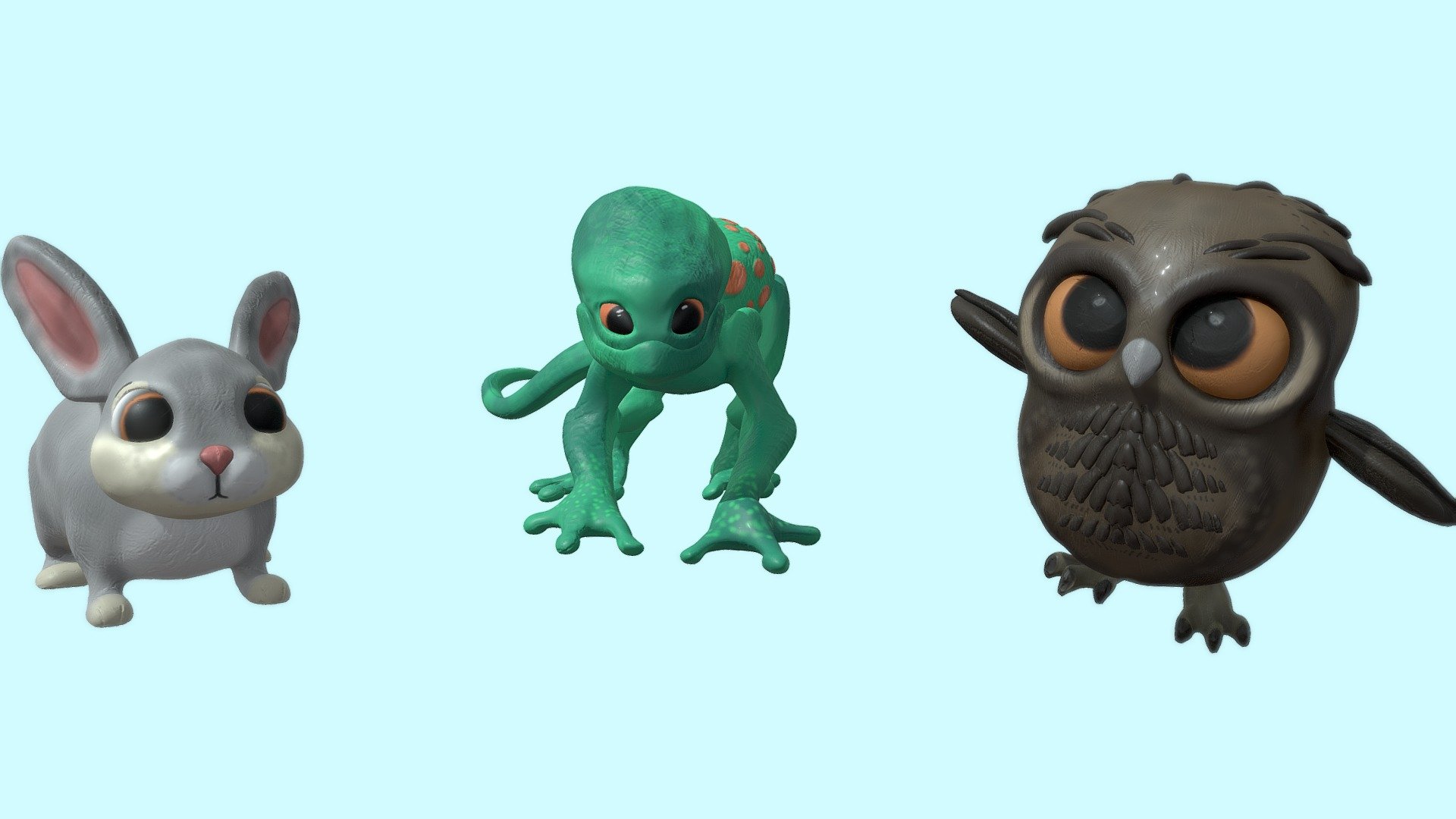 Cute Animals - 3D model by StraXartS (@Strax123trt) [7738b1e] - Sketchfab
